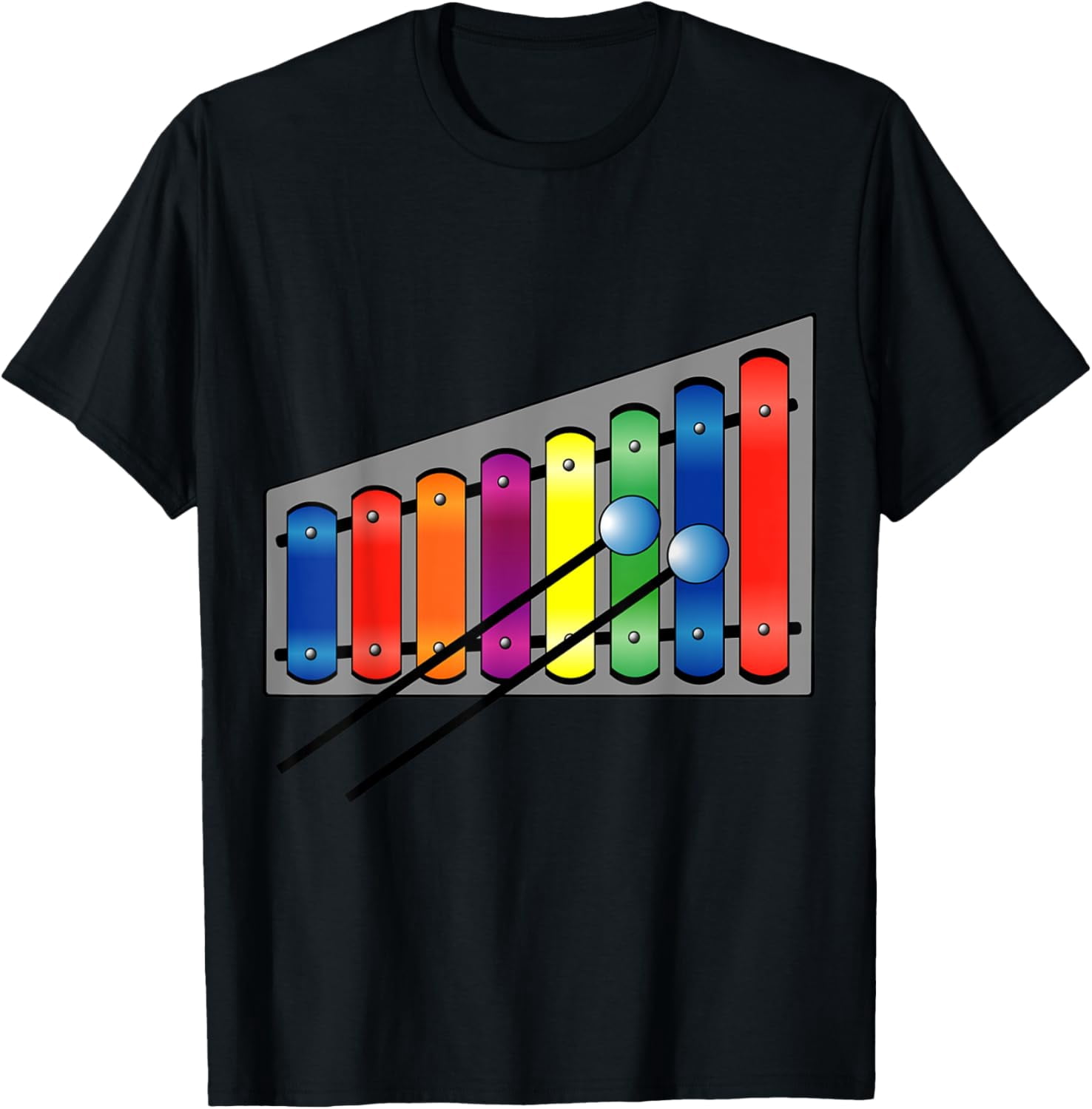 Xylophone Musical Instrument T-Shirt men and women can wear, black ...