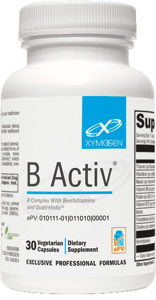 Xymogen Vitamin B Complex - B Activ - Activated B Vitamins with ...