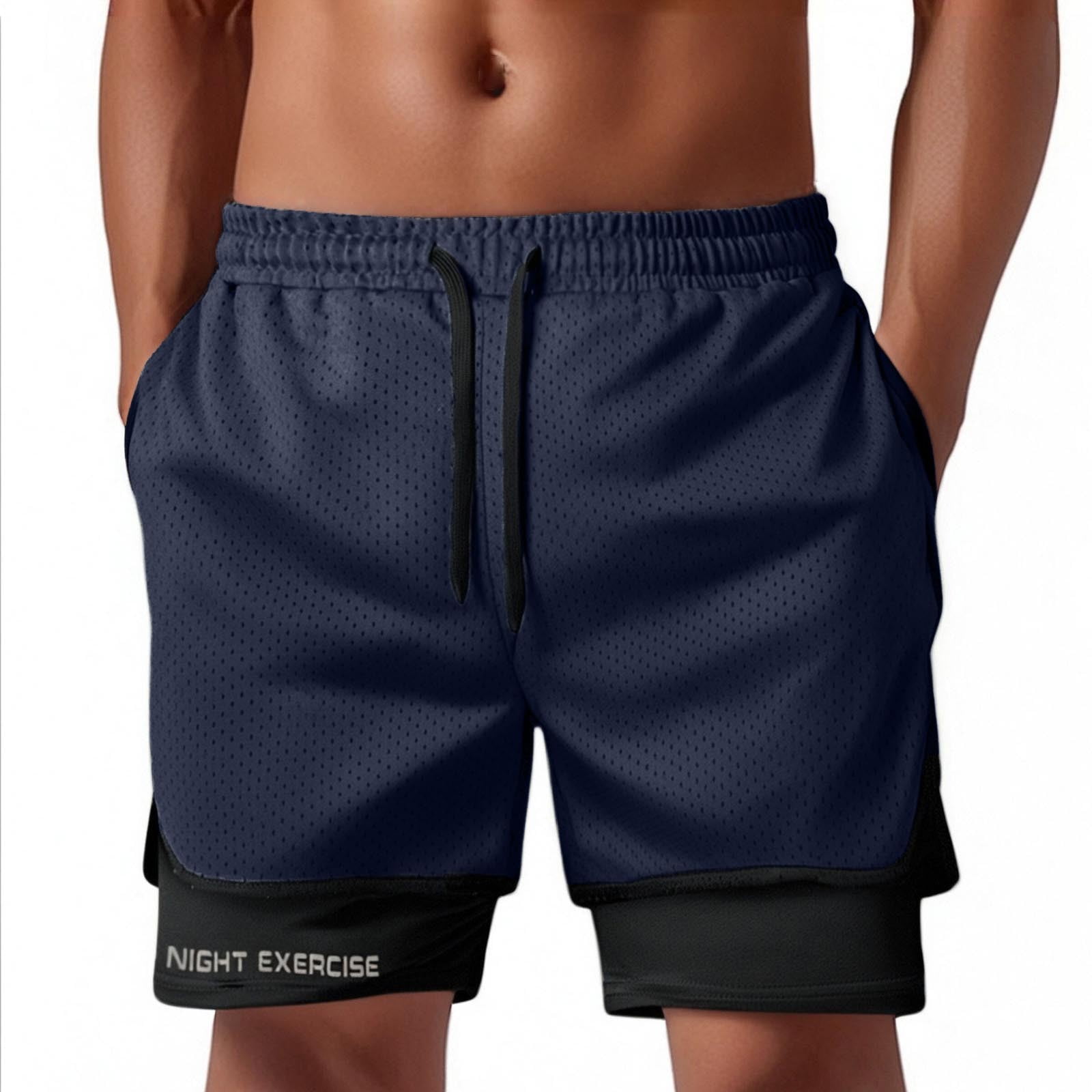 Xysaqa 2 in 1 Running Shorts for Men Lightweight Jogging Basketball ...
