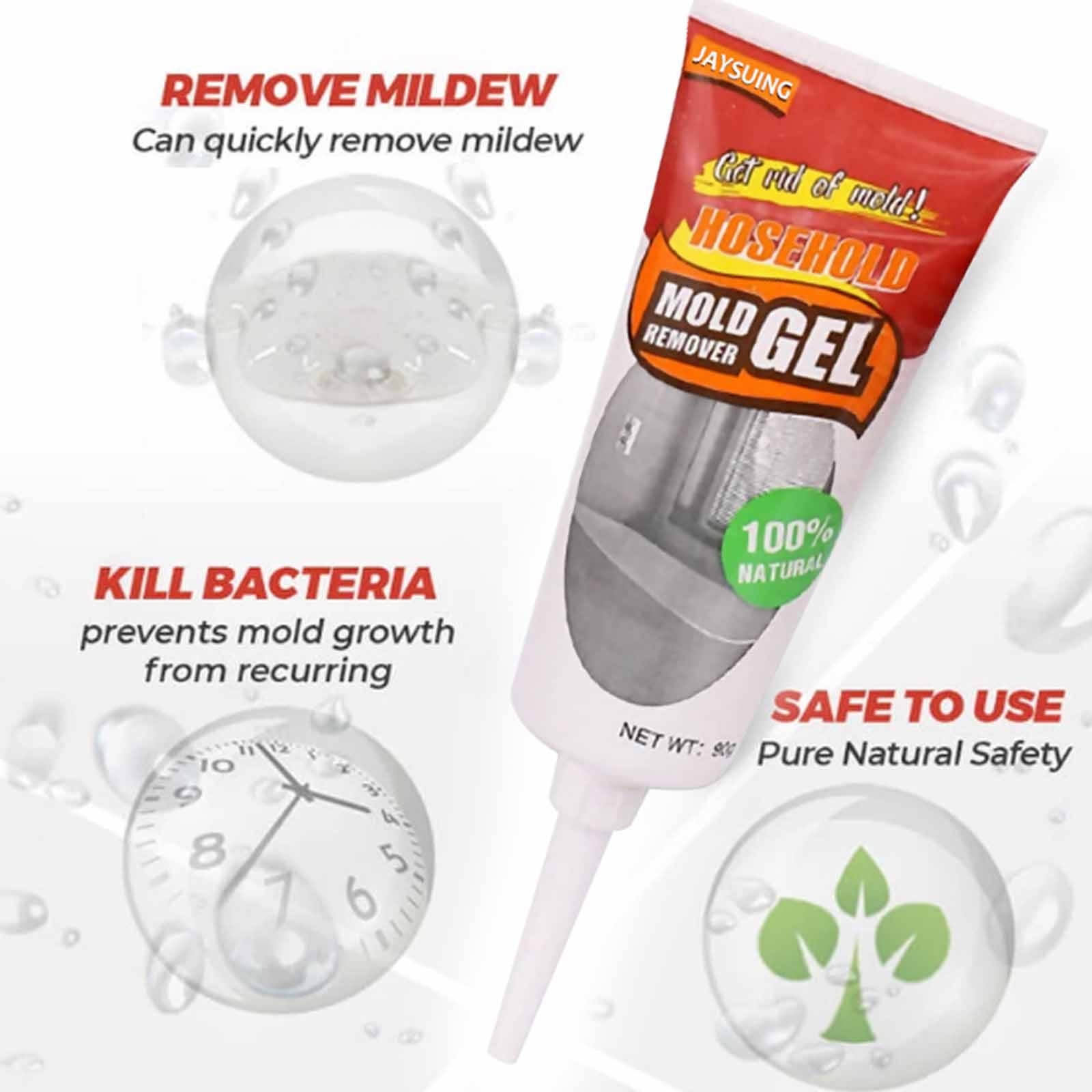 Xysaqa 90g Mold Remover Gel, Household Mold Cleaner for Washing Machine ...