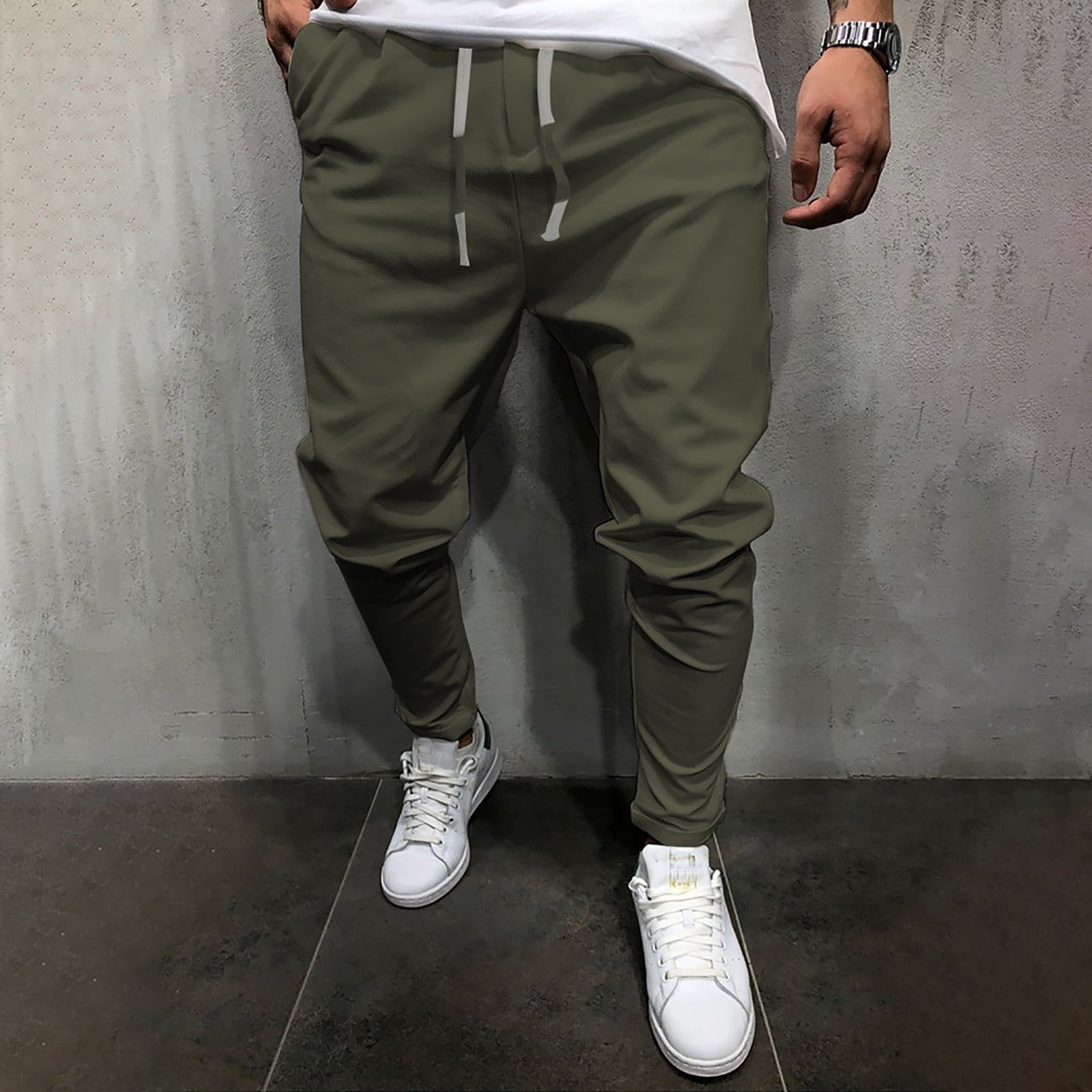 Xysaqa Linen Pants for Men Summer, Mens Casual Slim-Fit Comfy ...