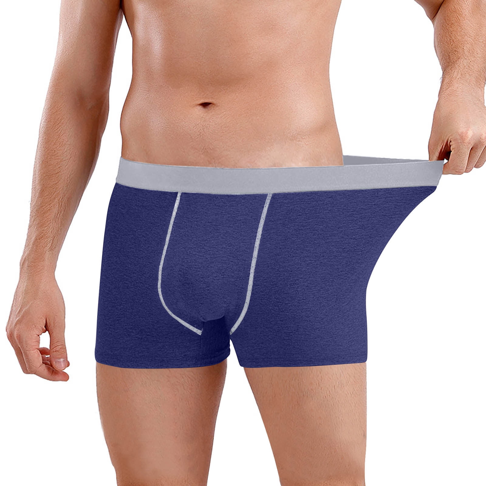 Xysaqa Men's Big & Tall Underwear Boxers Briefs Comfort Cotton Underwear Soft Breathable ...