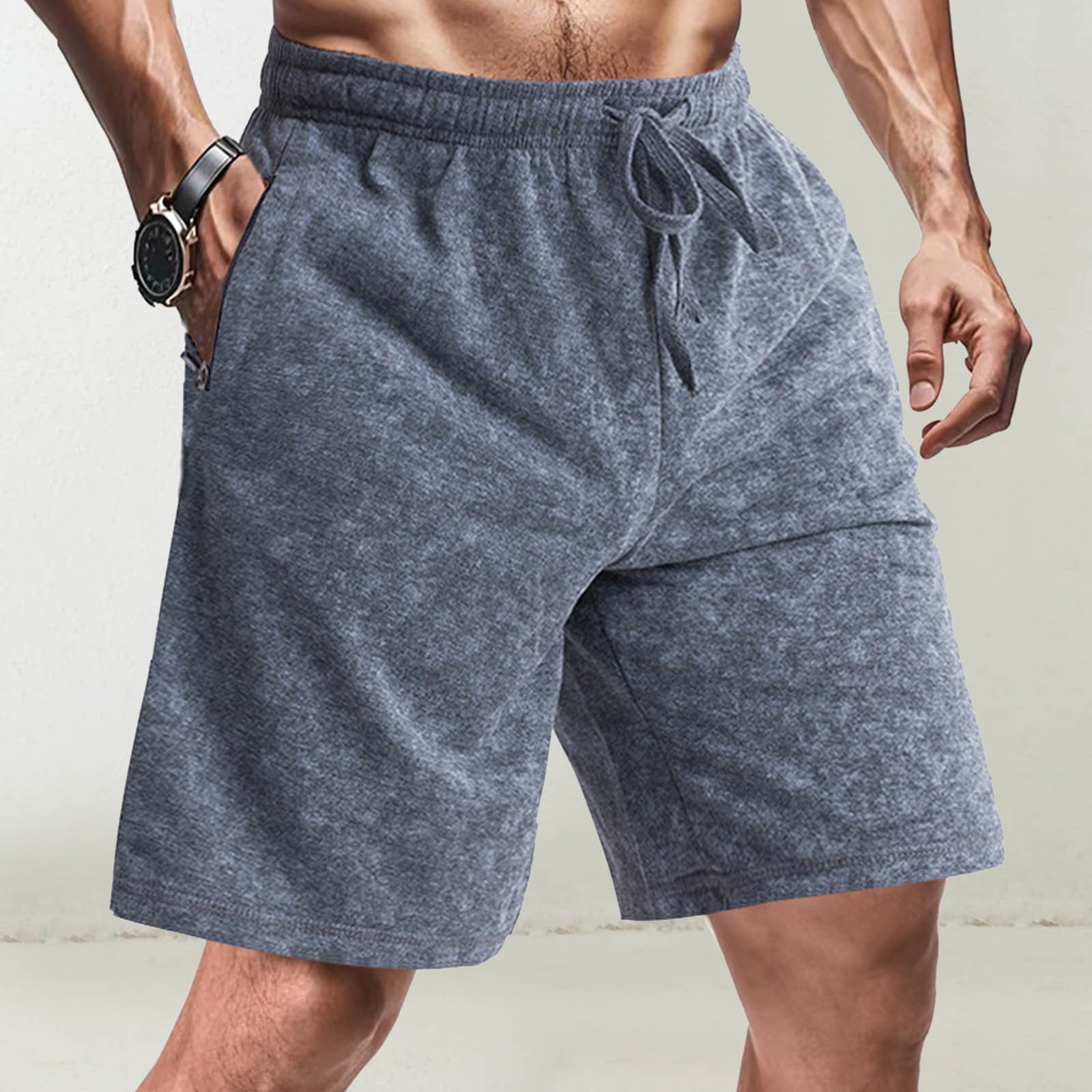 Xysaqa Men's Terry Fabric Lounge Shorts Mens Soft Comfortable Straight ...