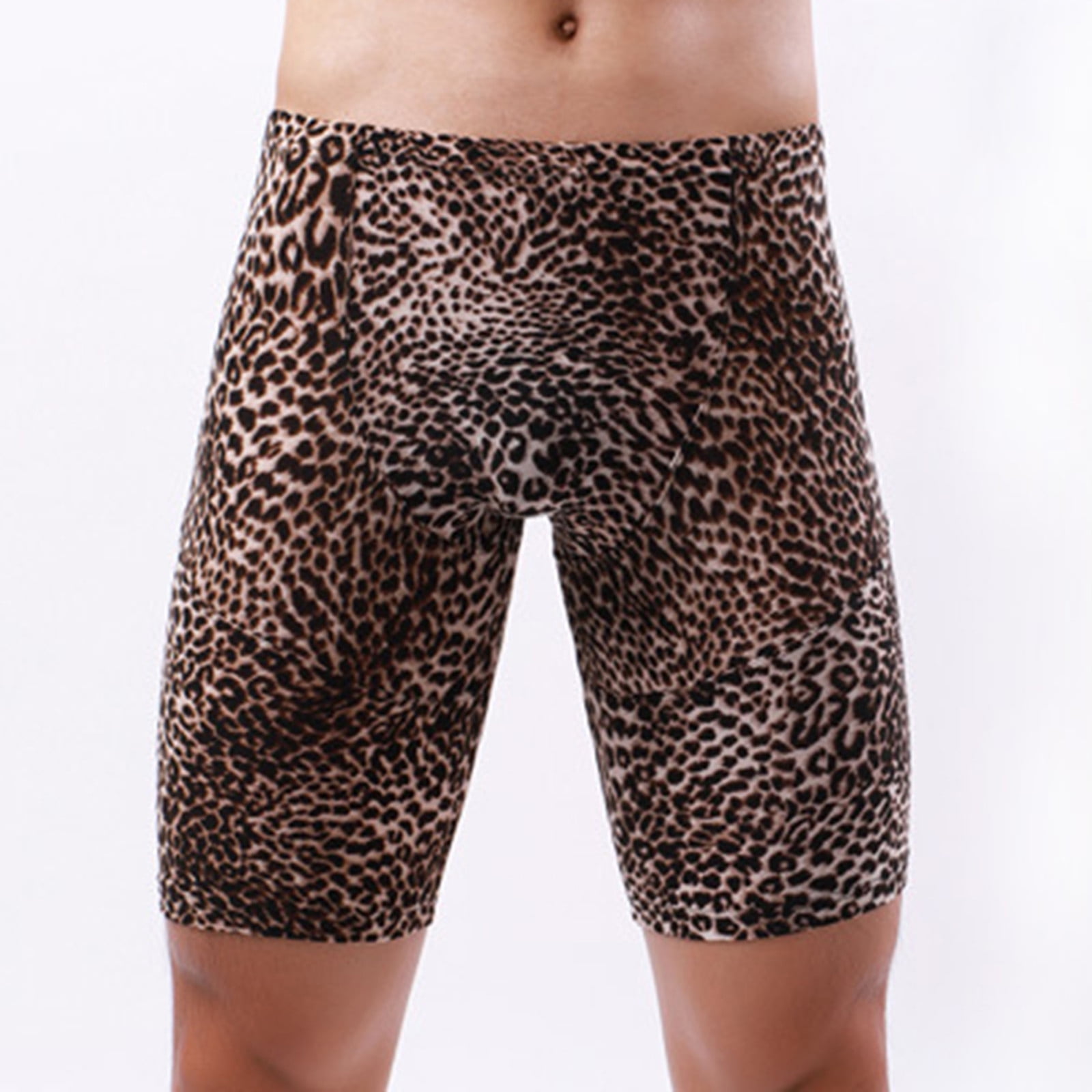 Xysaqa Men's Underwear Leopard Print Boxers Briefs for Men Novelty Long ...