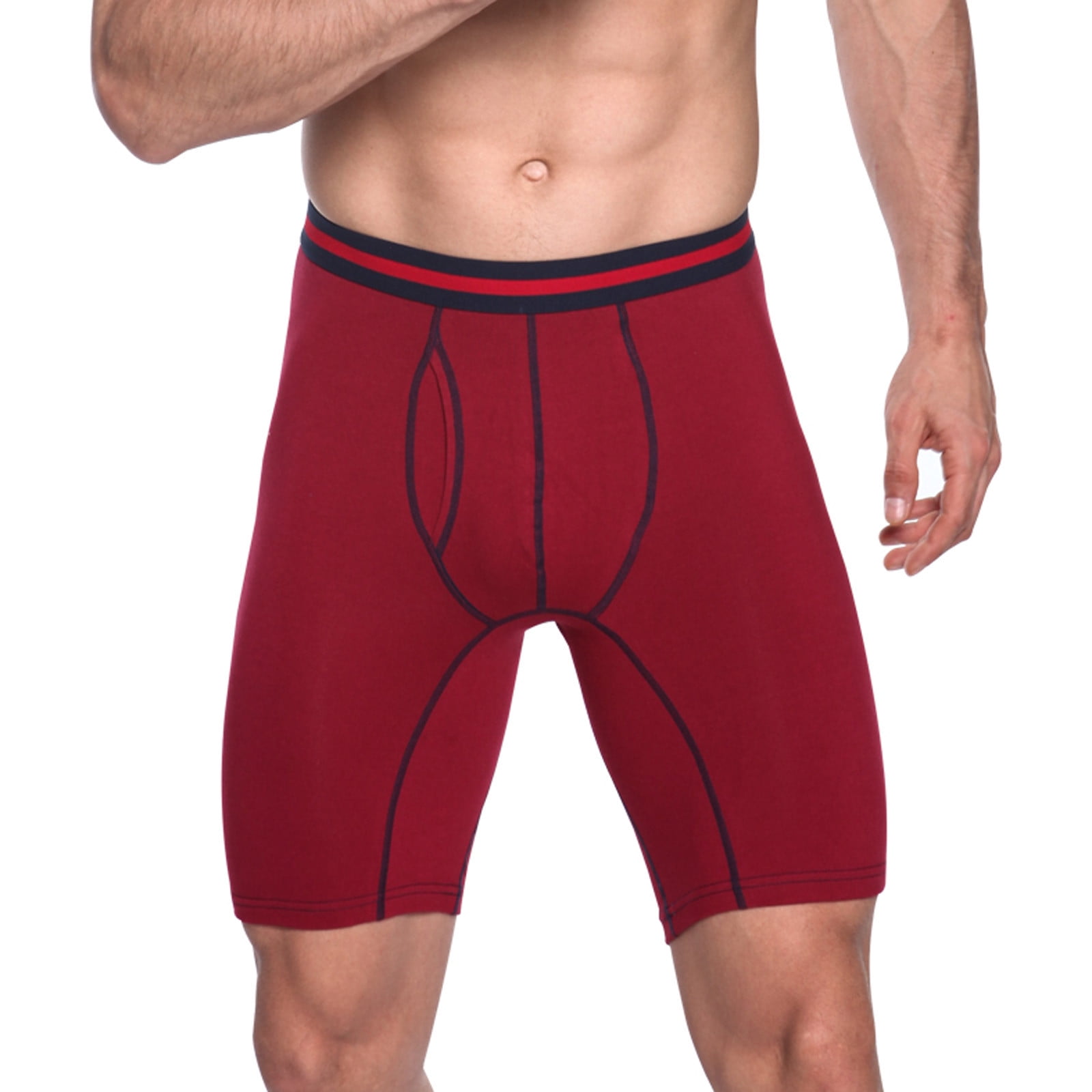 Xysaqa Men's Underwear Soft Stretch Long Leg Boxers Briefs Comfort ...