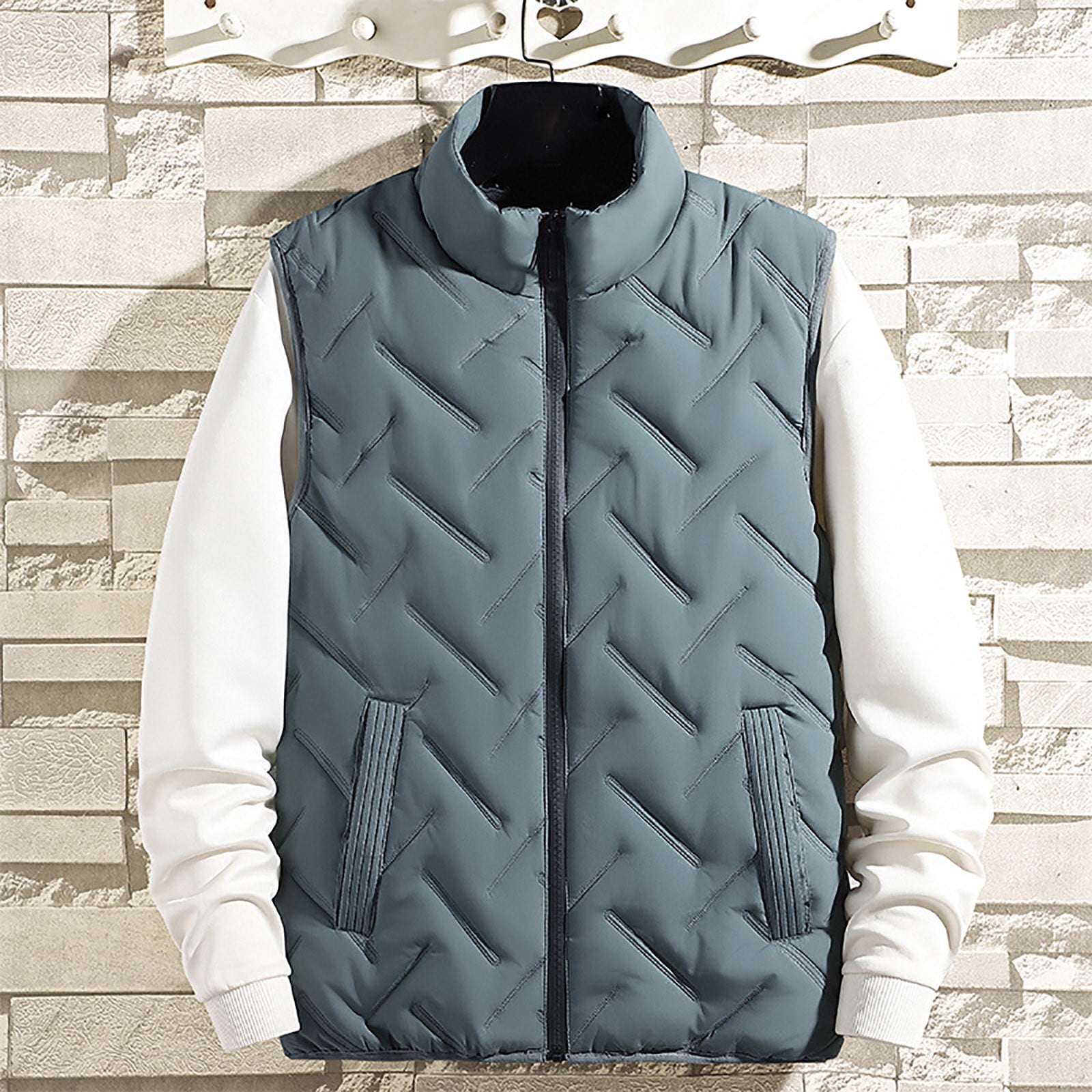Xysaqa Men's Winter Warm Outdoor Padded Vest Unisex Big & Tall Casual ...