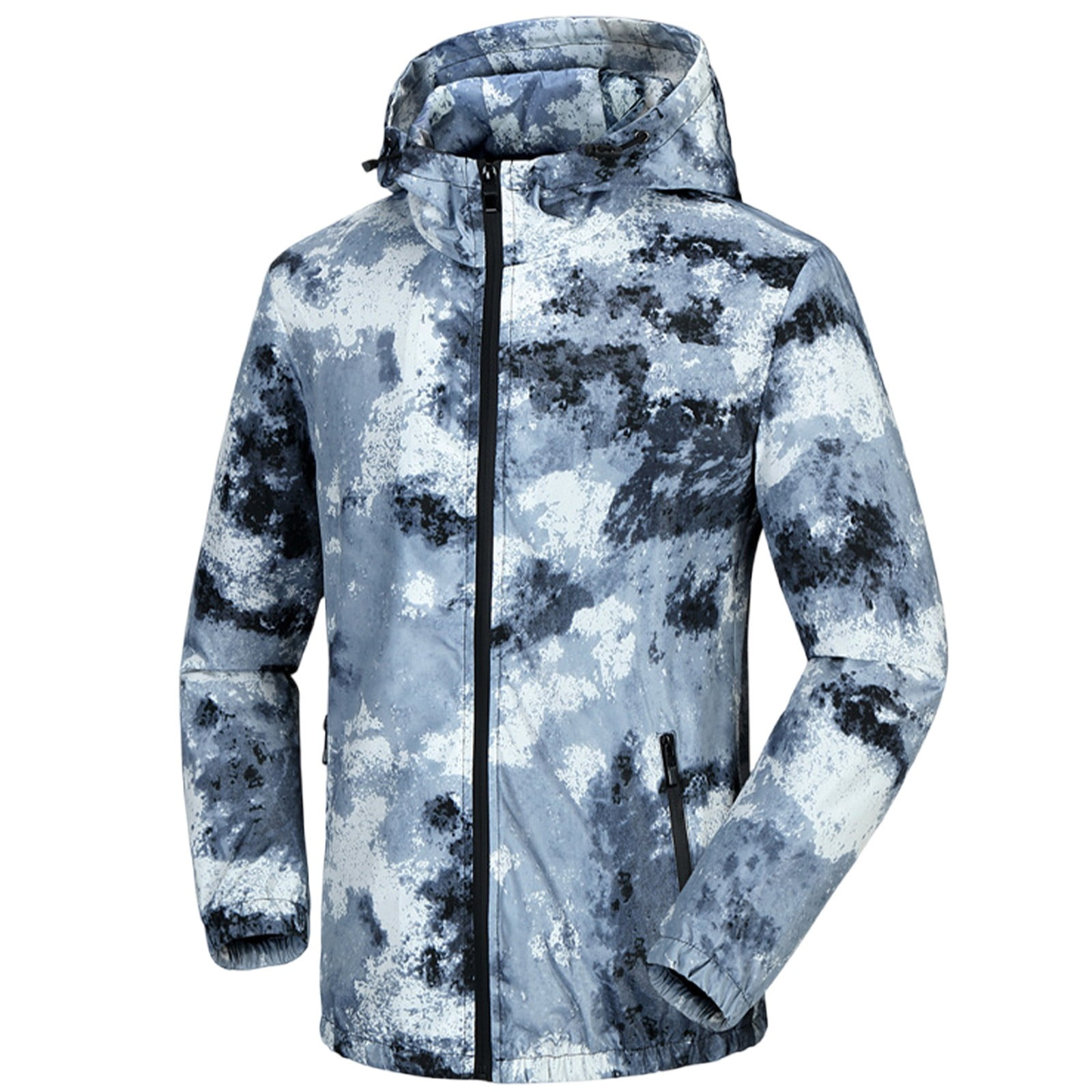 Xysaqa Mens Casual Lightweight Zip Up Bomber Jackets Camouflage Big ...