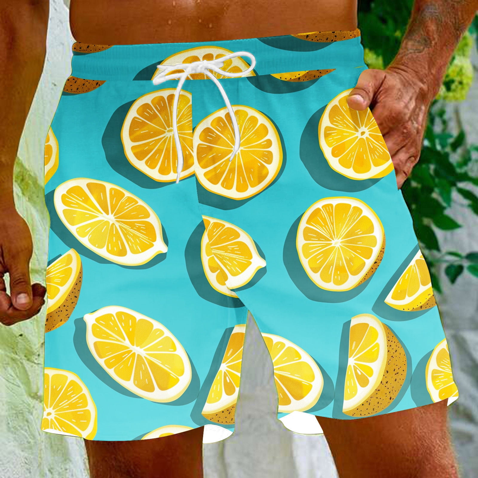 Xysaqa Mens Swim Trunks Big & Tall Men's Swimwear Swimsuits Hawaiian ...