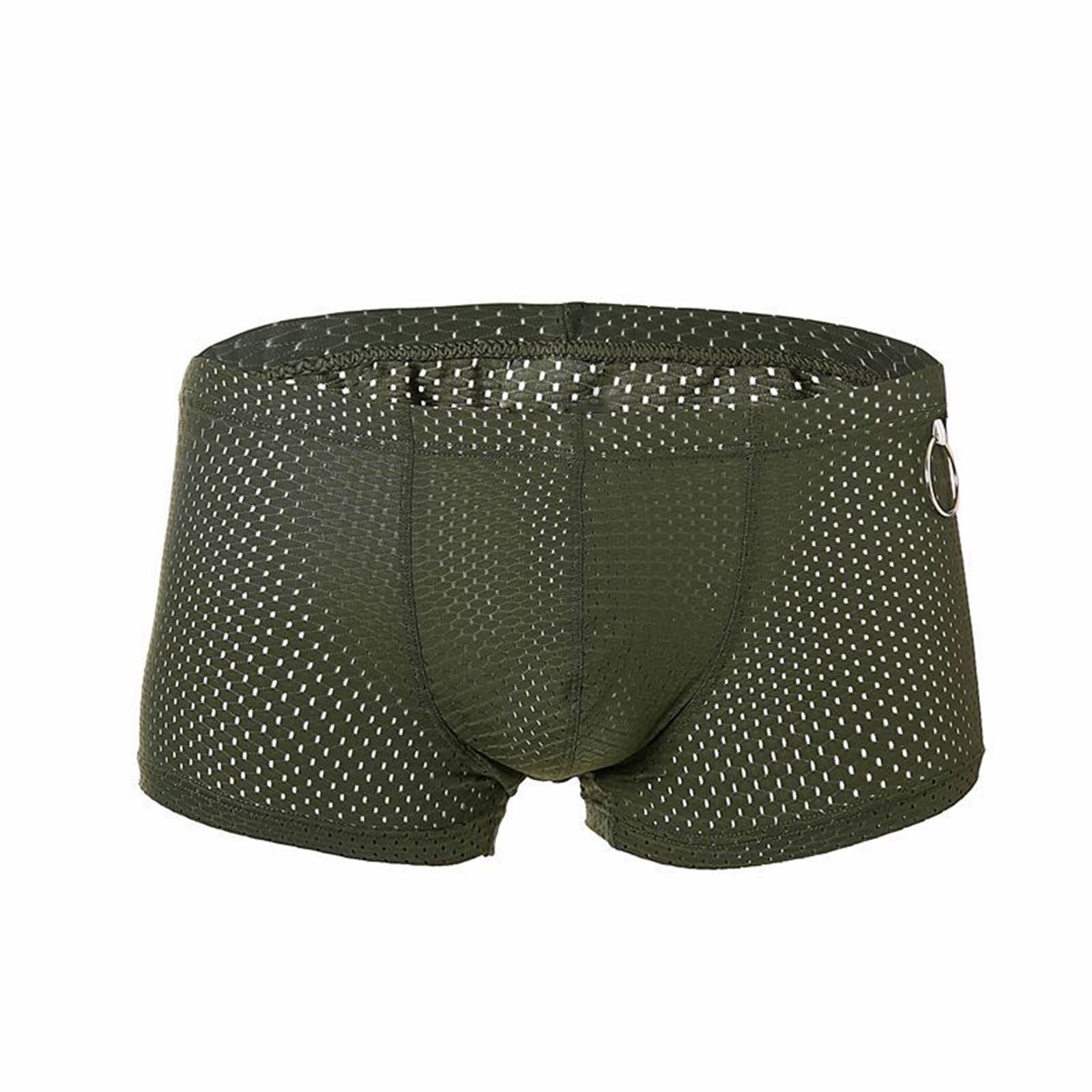 Xysaqa Mens Underwear Sexy Breathable Mesh Boxers Briefs Low Waist ...