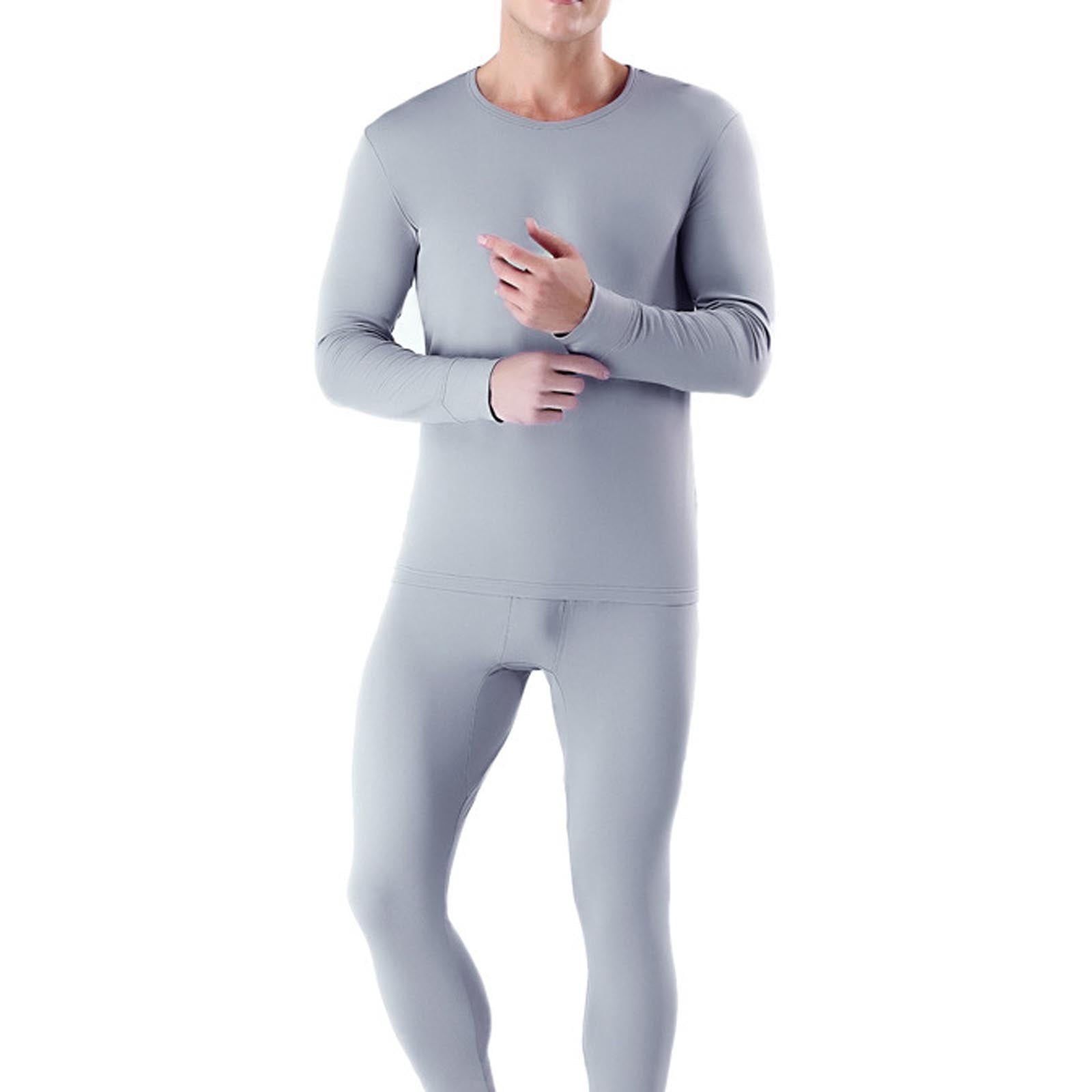 Xysaqa Thermal Underwear Set for Men, Mens Fleeces Lined Long Johns ...