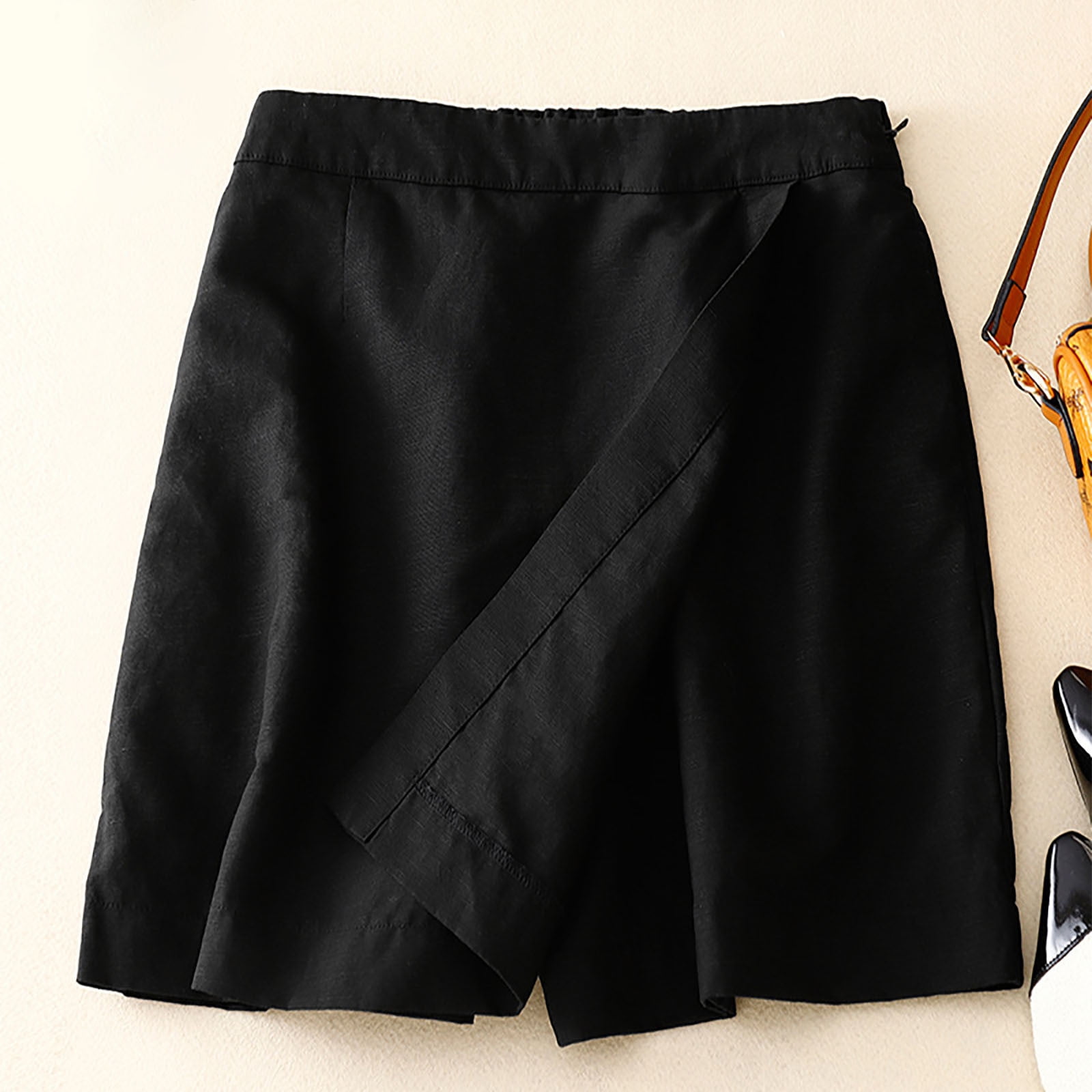 Xysaqa Women's Elastic Waist Skorts Skirt Shorts Comfy Lightweight ...