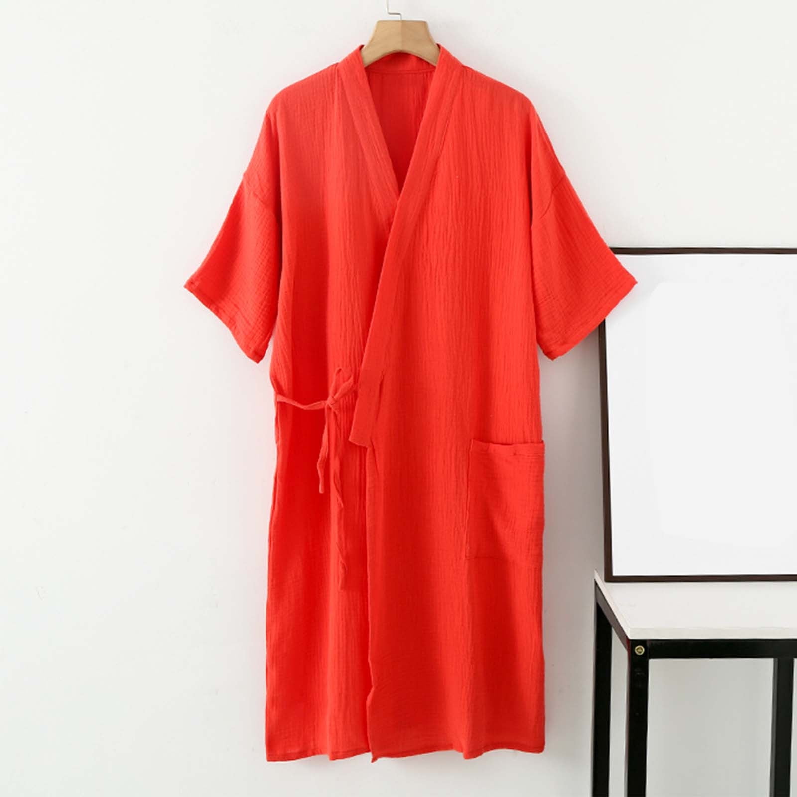 Xysaqa Women's Robes, Lightweight Crepe Gauze Robe for Women Loungwear ...