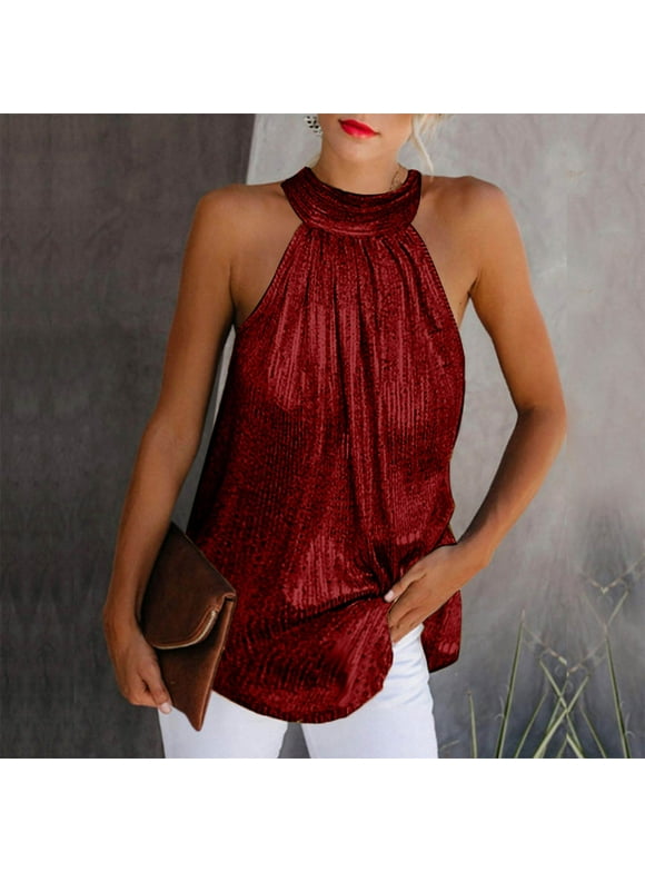 Red Sequin Size Top