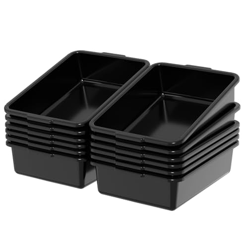 Xyskin 12-Pack Plastic Commercial Bus Tub, Food Service Bus Box 13L ...