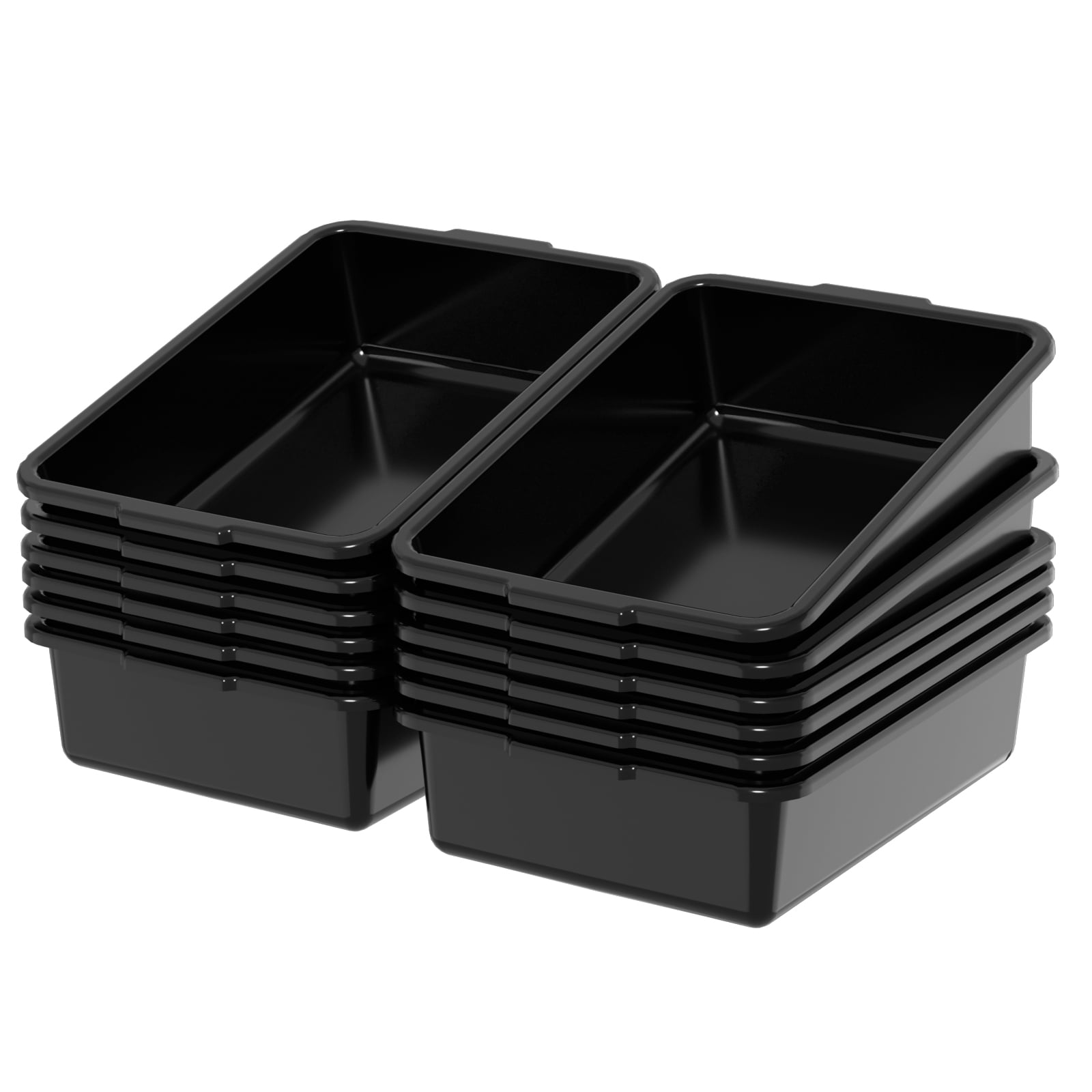 Xyskin 12-Pack Plastic Commercial Bus Tub, Food Service Bus Box 13L ...