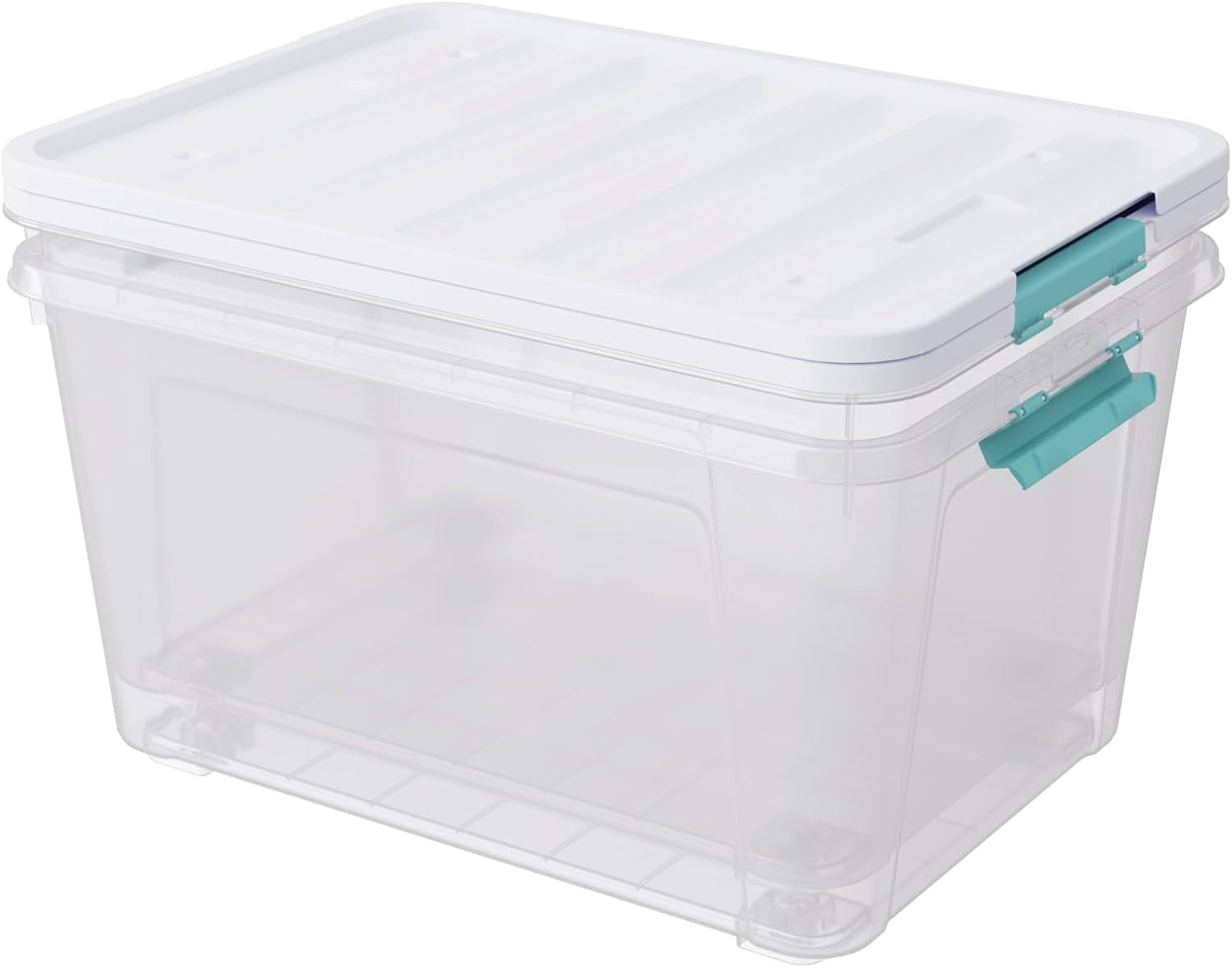 Xyskin 2 Pack Large Clear Plastic Storage Bins, 85 Qt Storage ...