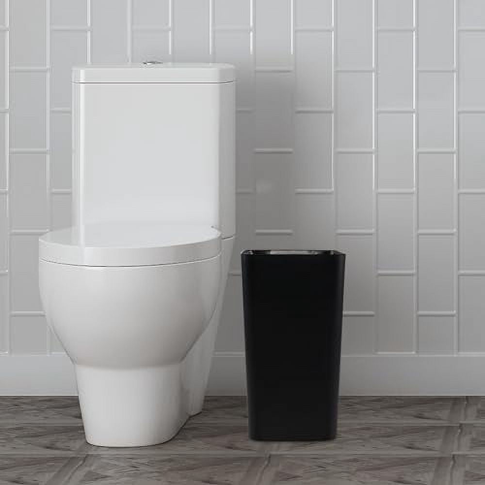 Xyskin Grey Plastic Trash Can, Garbage Container Bin, Trash Wastebasket ...