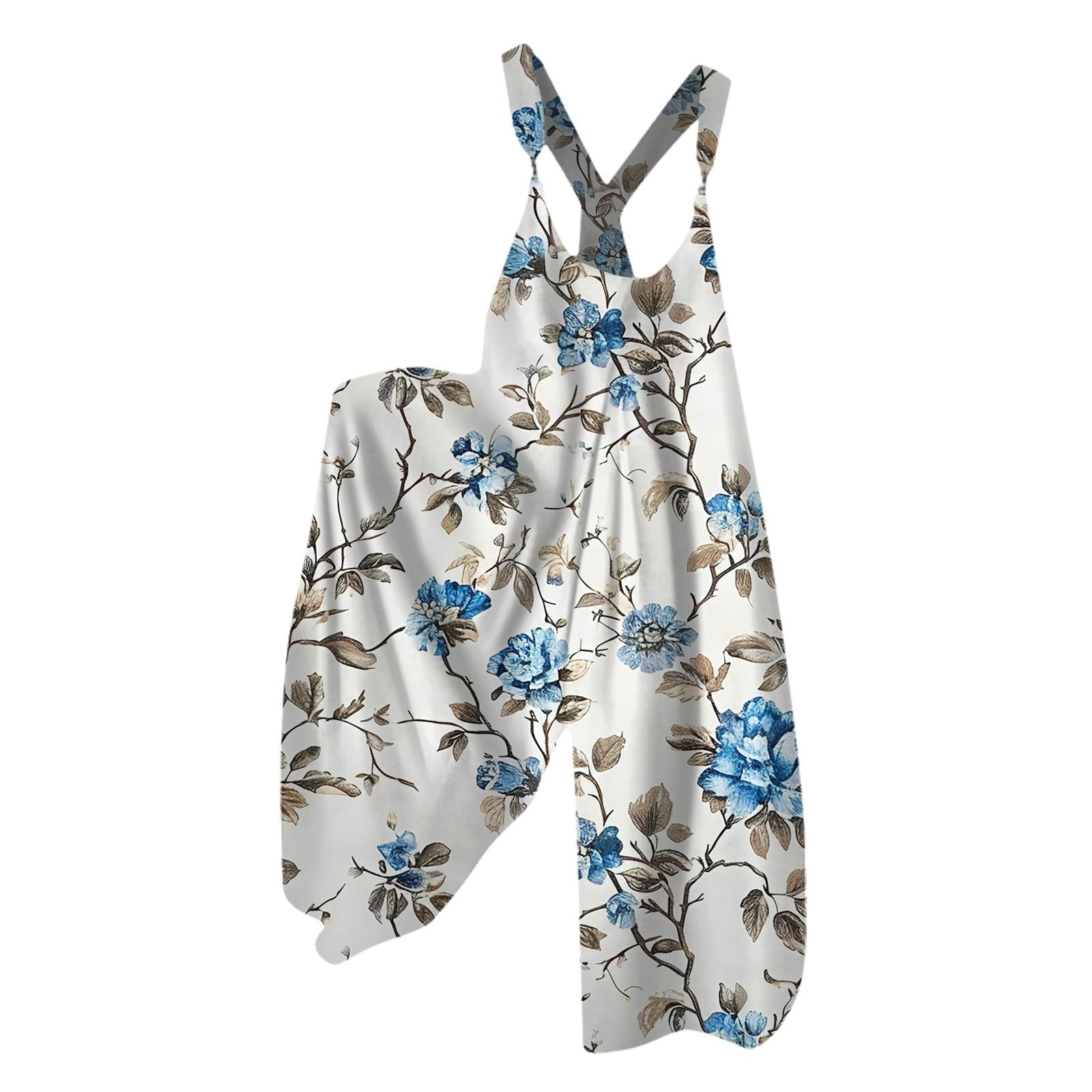 Xyxonk Baggy Jumpsuits for Women Boho Bib Plus Size Jumpers Rompers ...