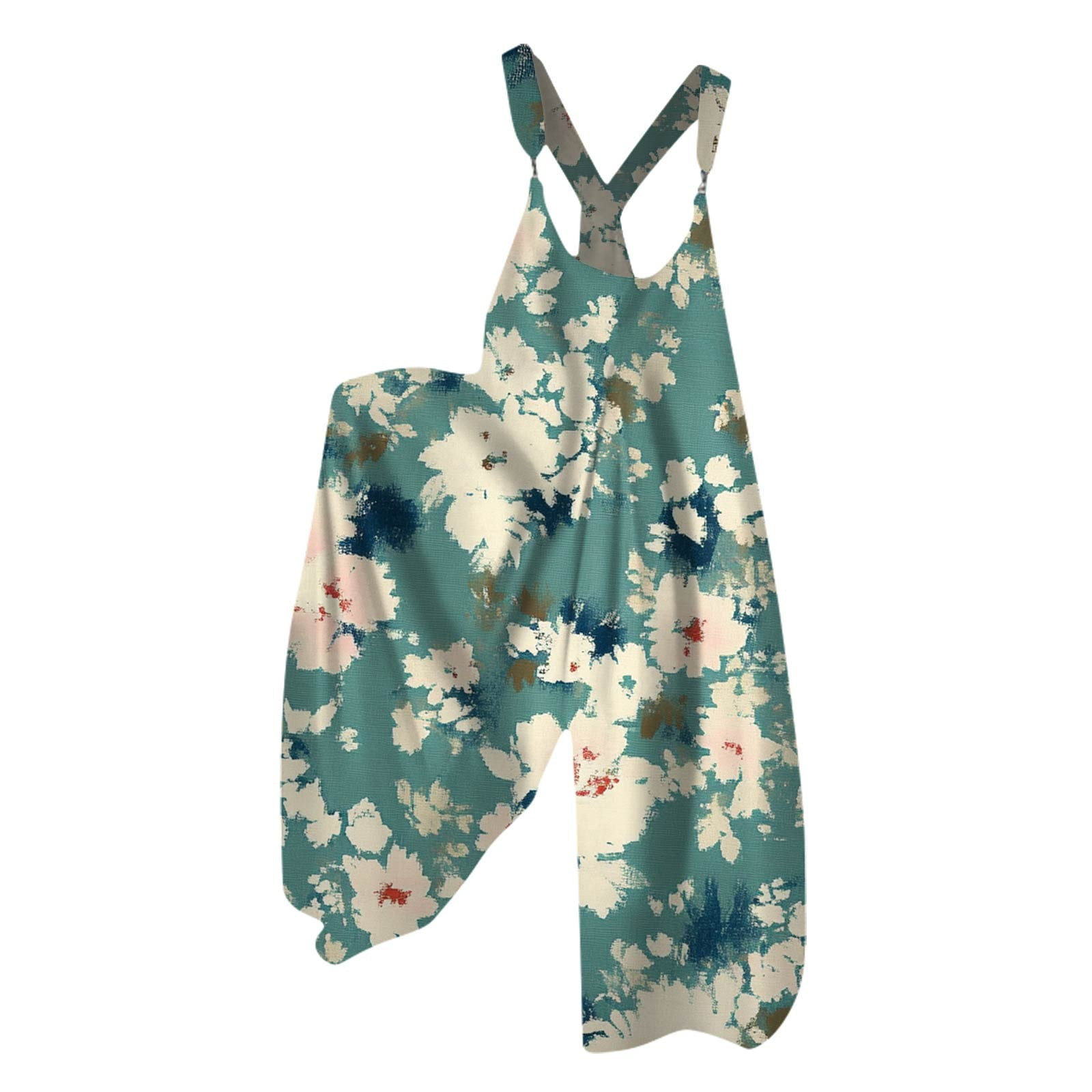 Xyxonk Baggy Jumpsuits for Women Loose Summer Plus Size Jumpers Rompers ...