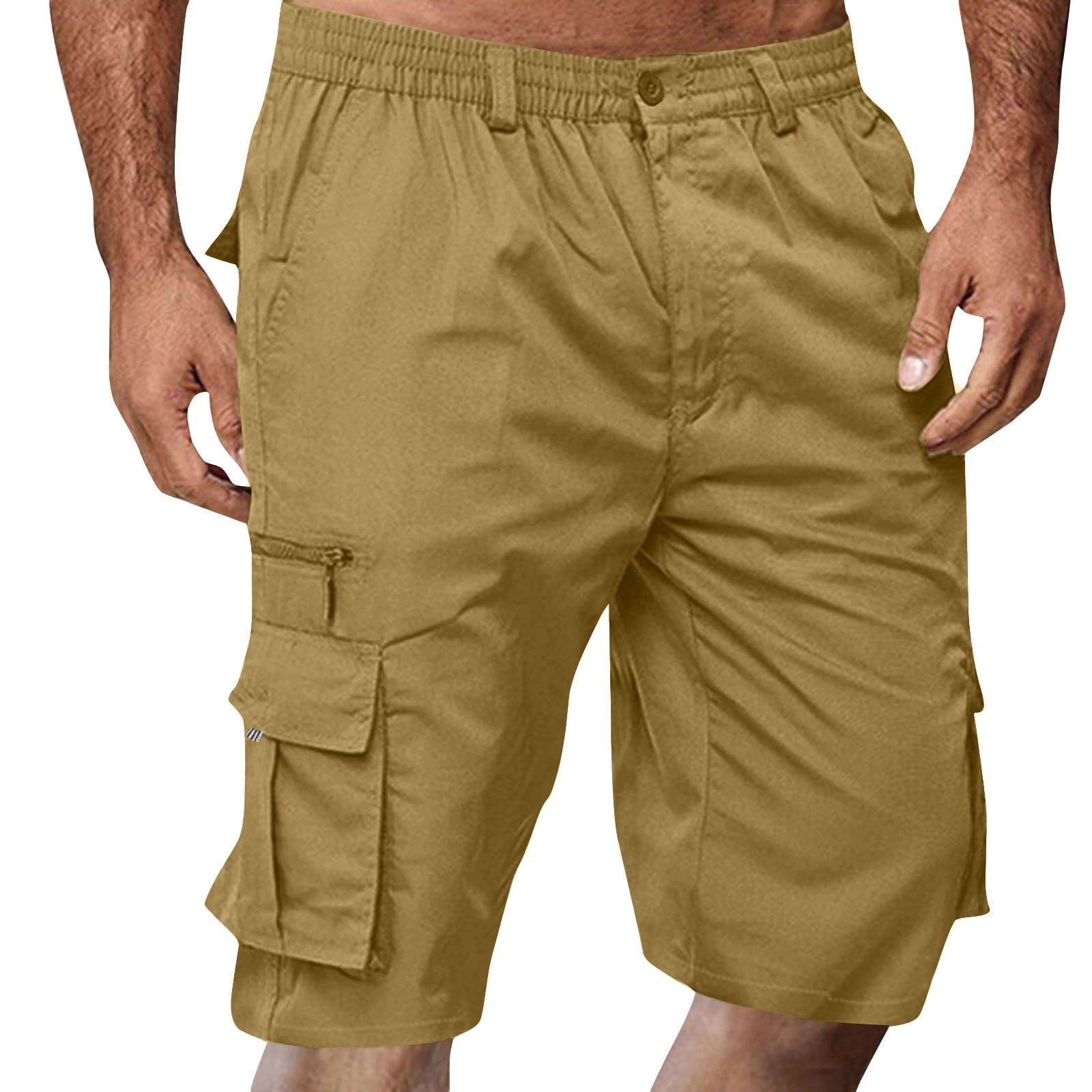 Xyxonk Cargo Shorts Mens Relaxed Fit Solid Color Shorts Big & Tall ...