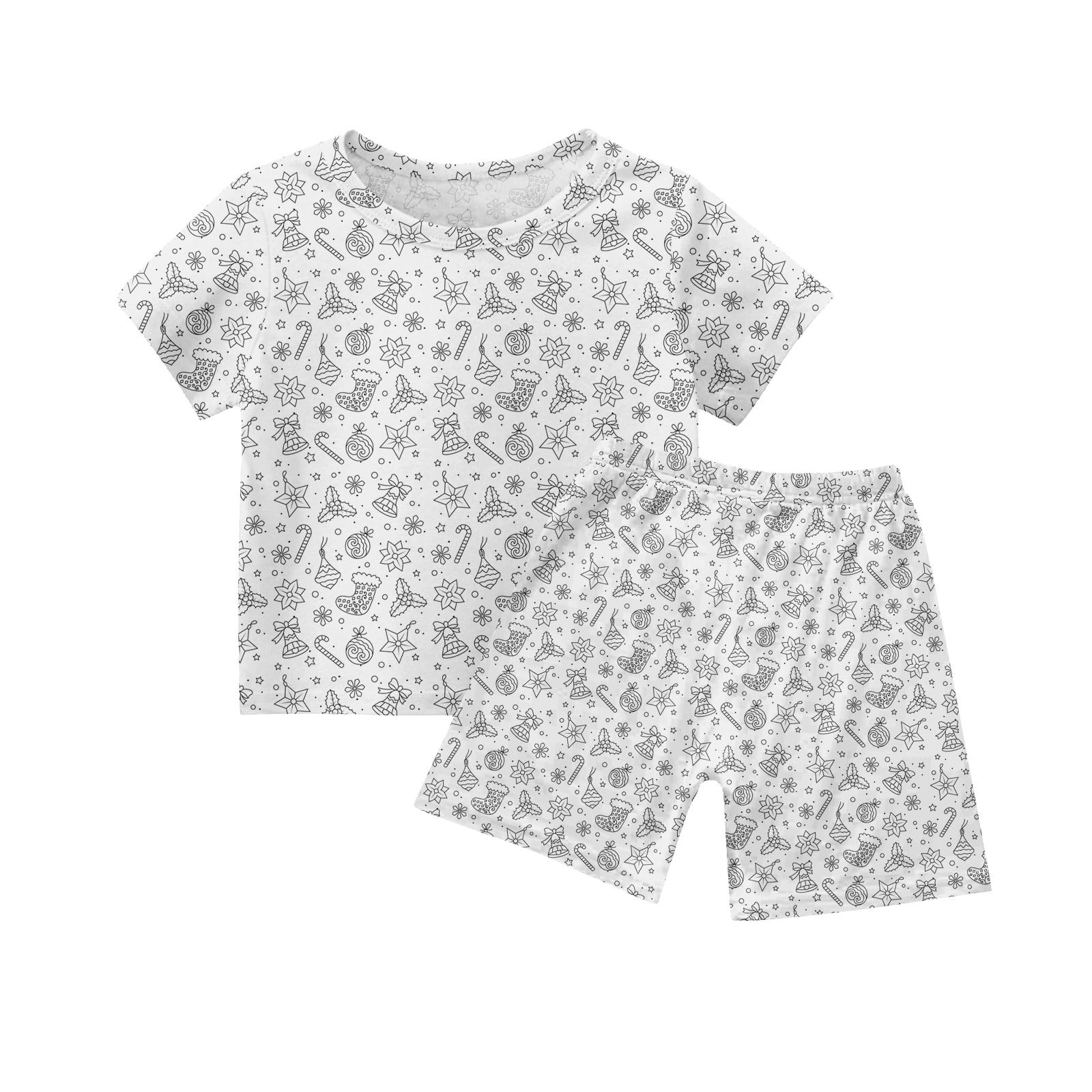 Xyxonk Colorable Pajamas for Ki‭ds Diy Hand Painted Sleepwear 2 Piece Colouring Cute Pajama Sets ...