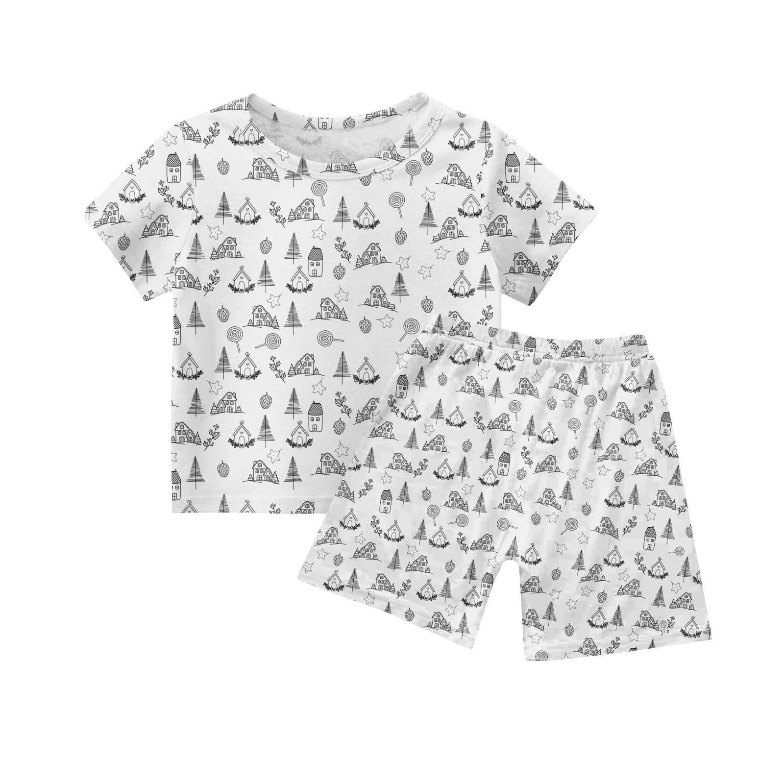 Xyxonk Gi‭rls Diy Hand Painted Homewear Set 2 Piece Color Your Own ...