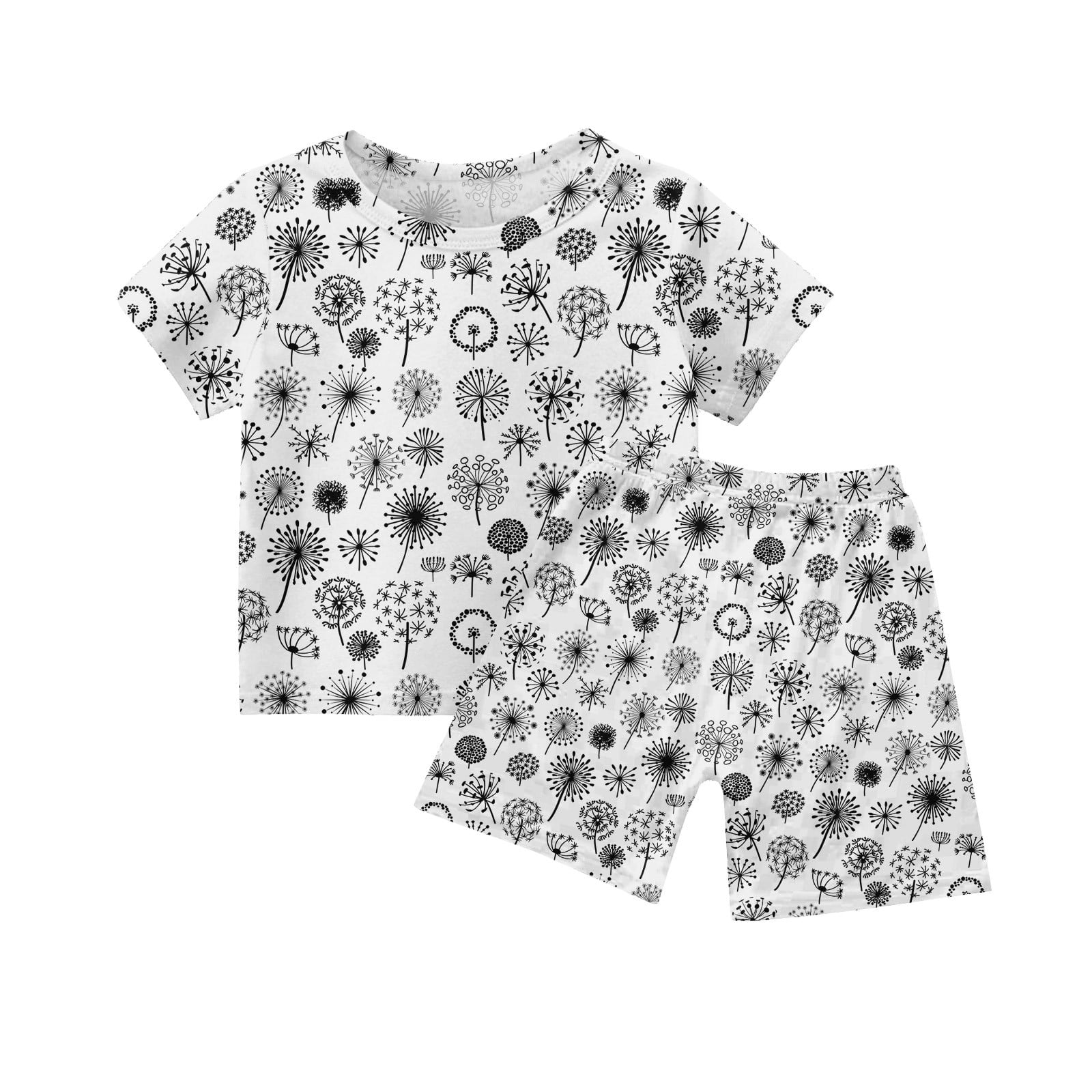 Xyxonk Kids Coloring Shirts and Pants 2 Piece Colouring Pajama Sets for ...