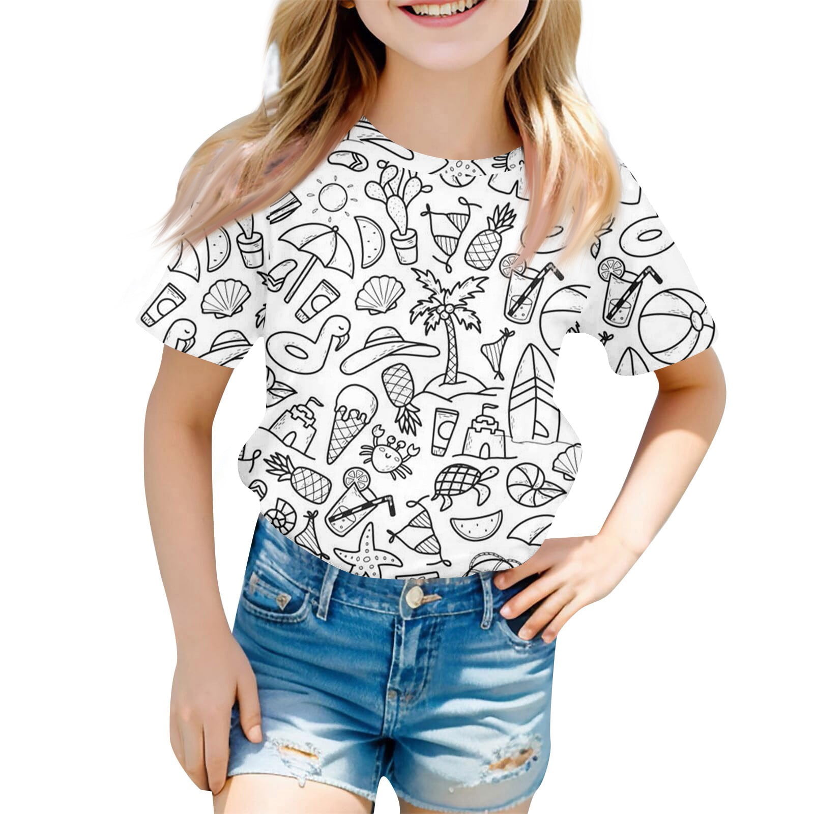Xyxonk Kids Coloring T Shirts Colouring Cute Shirts for Boy and Girl ...