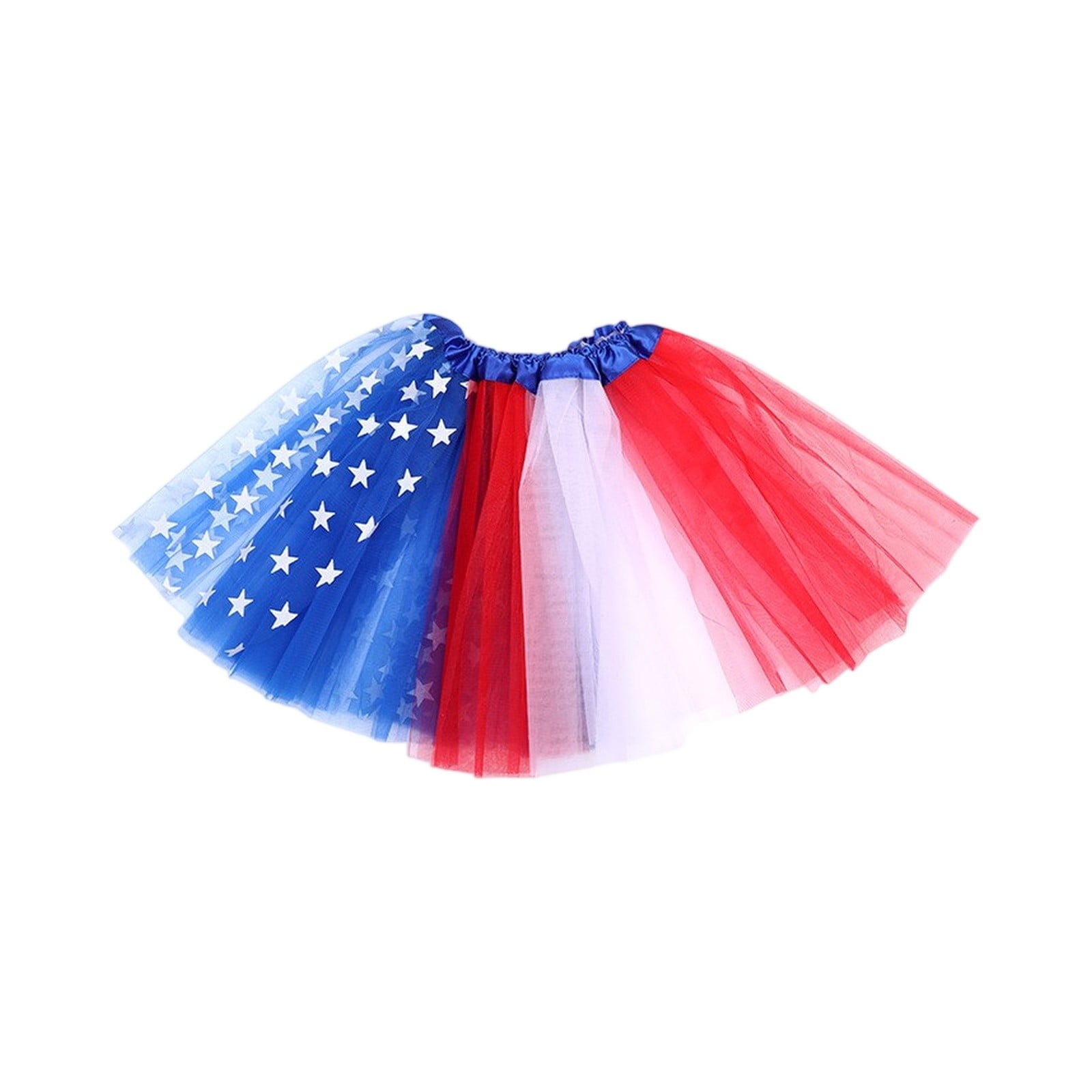 Xyxonk Little Girls Stars Sequins Tutu Skirt Star Glitter Independence ...