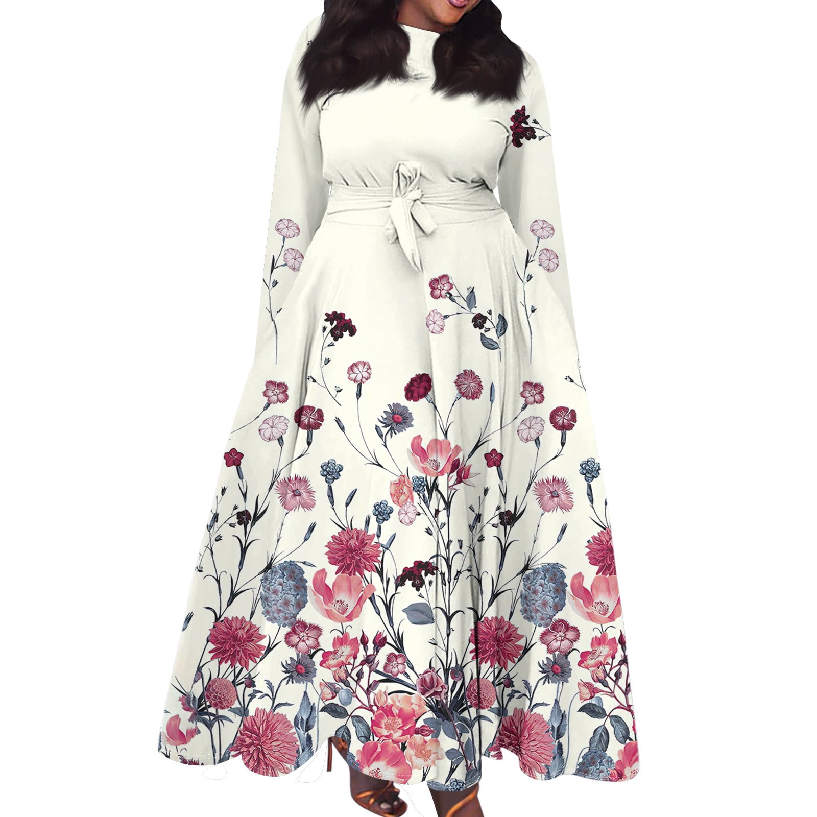 Xyxonk Plus Size Dresses for Curvy Women Casual Knee Lengh Short Sleeve ...