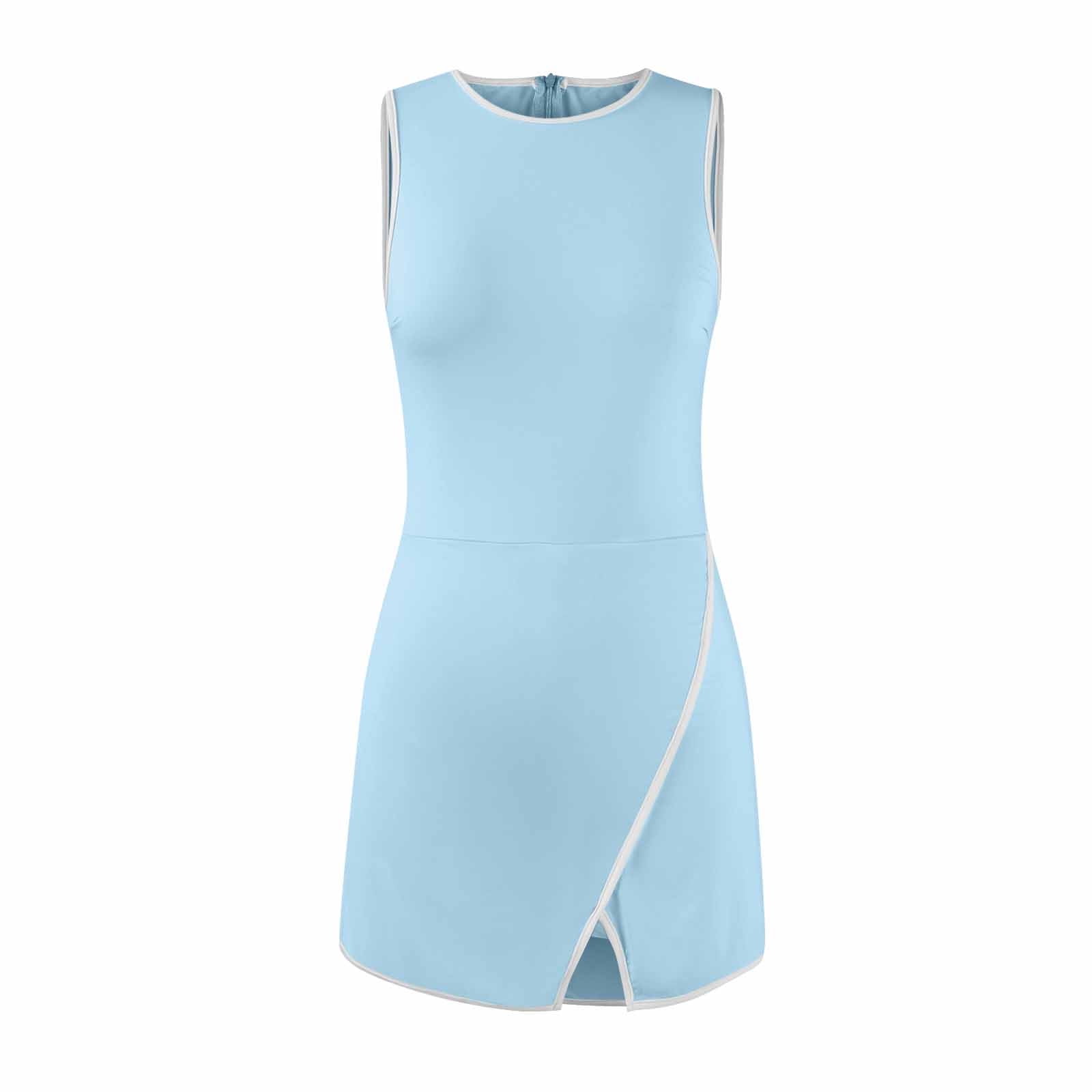 Xyxonk Womens Athletic Dress Sleeveless Tennis Active Dress Trendy ...