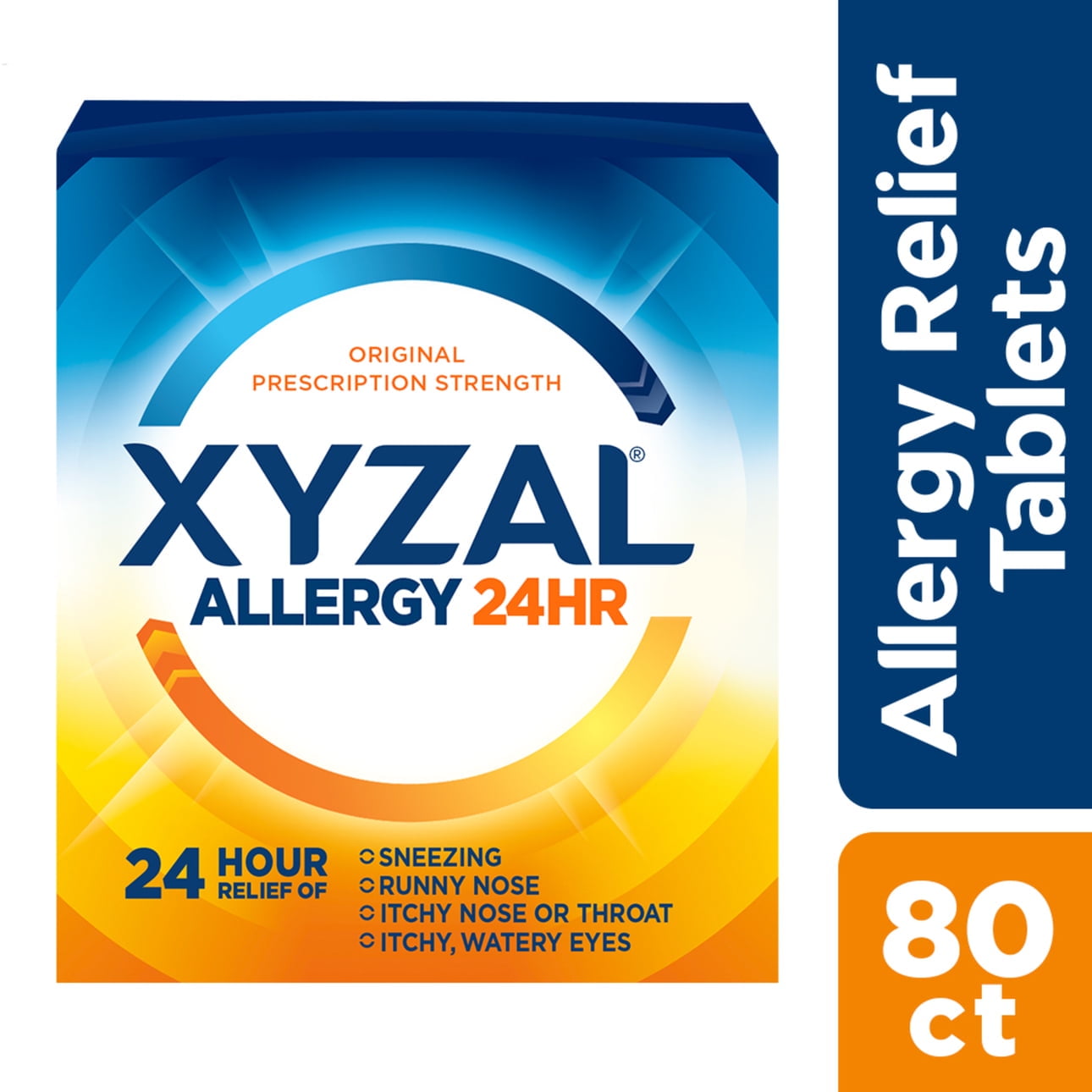 Xyzal Adult Allergy 24HR (80 Ct), Allergy Relief Tablets - Walmart.com