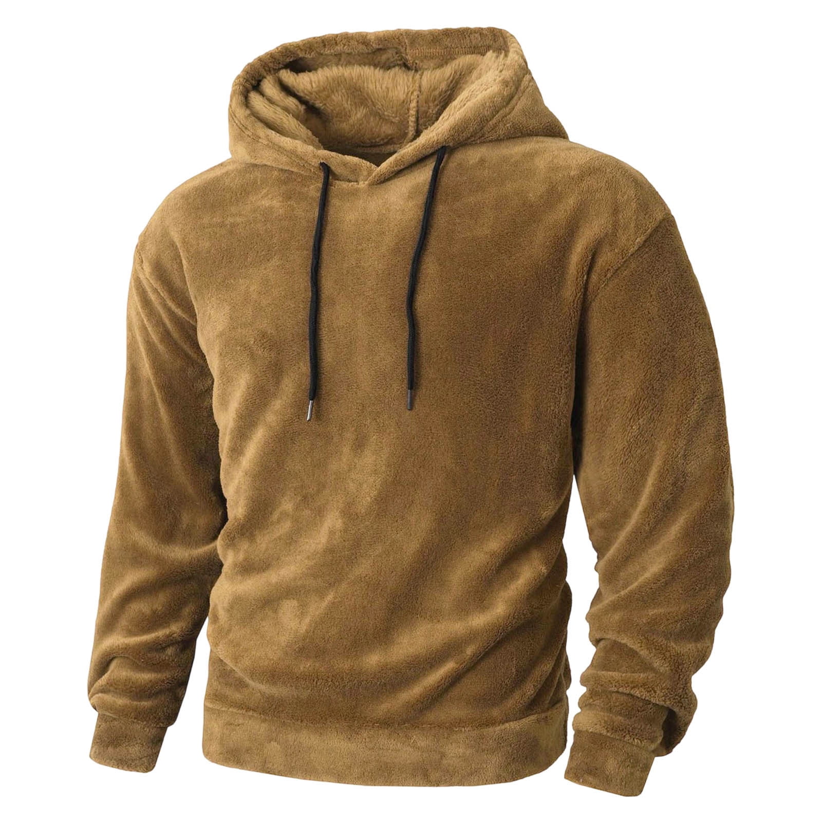 Xzbqbs Hoodies for Men Sherpa Fleece Lined Warm Winter Hoodie Pullover ...