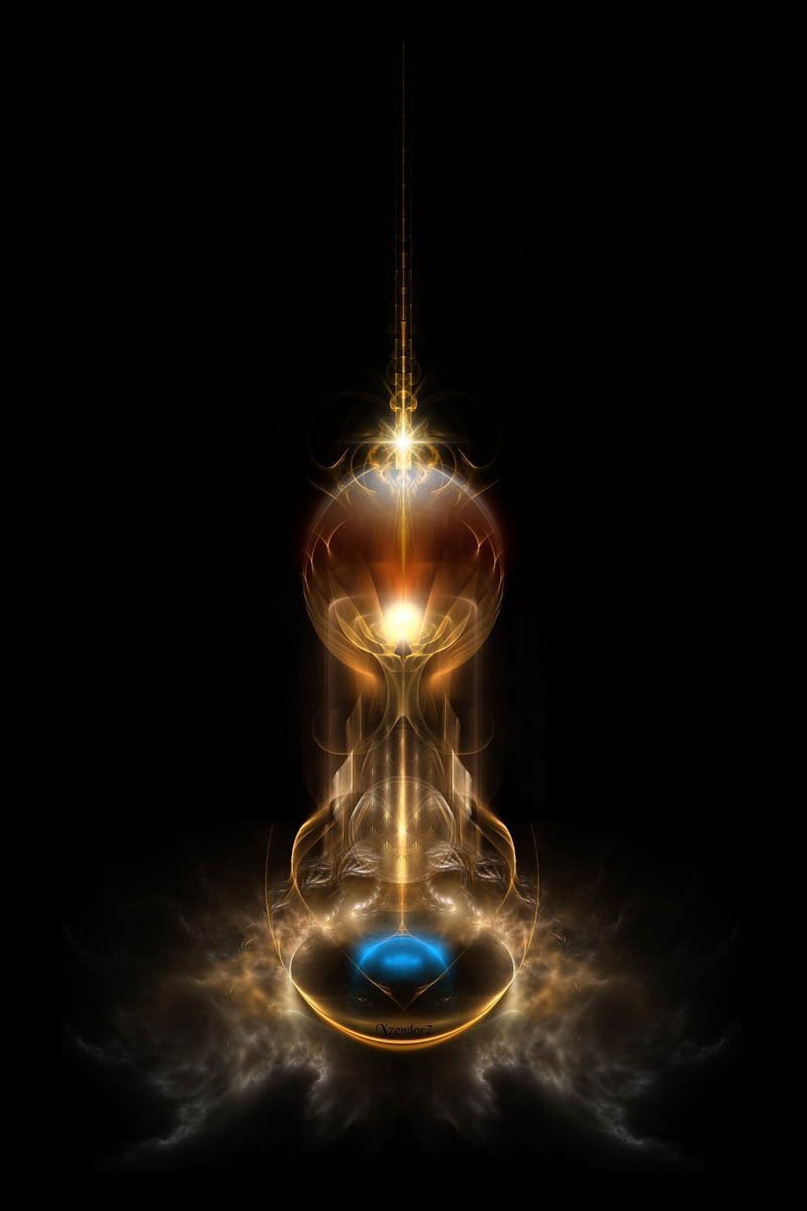 Xzendor7 "Orb of Light on Black" Glossy Poster - Walmart.com