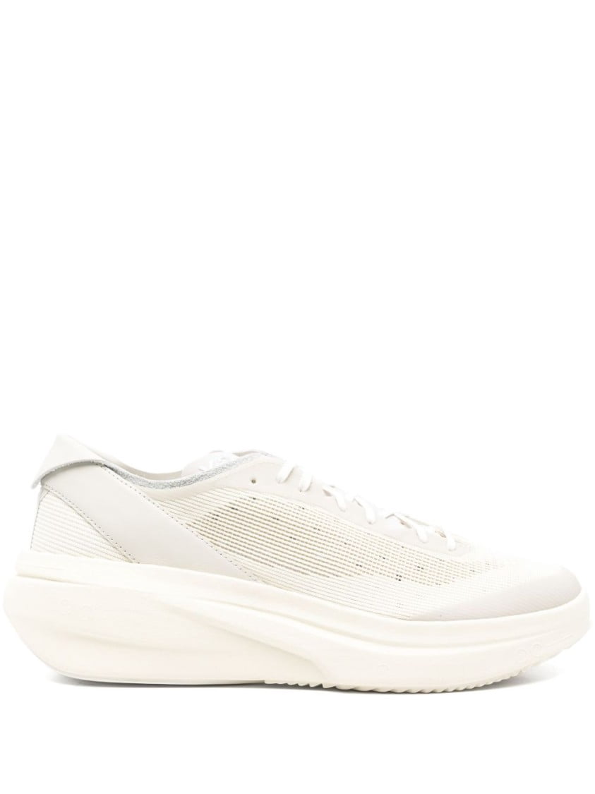 Y-3 Ecru Flatform Sneakers With Raised Logo Detail Neutrals (Men's ...