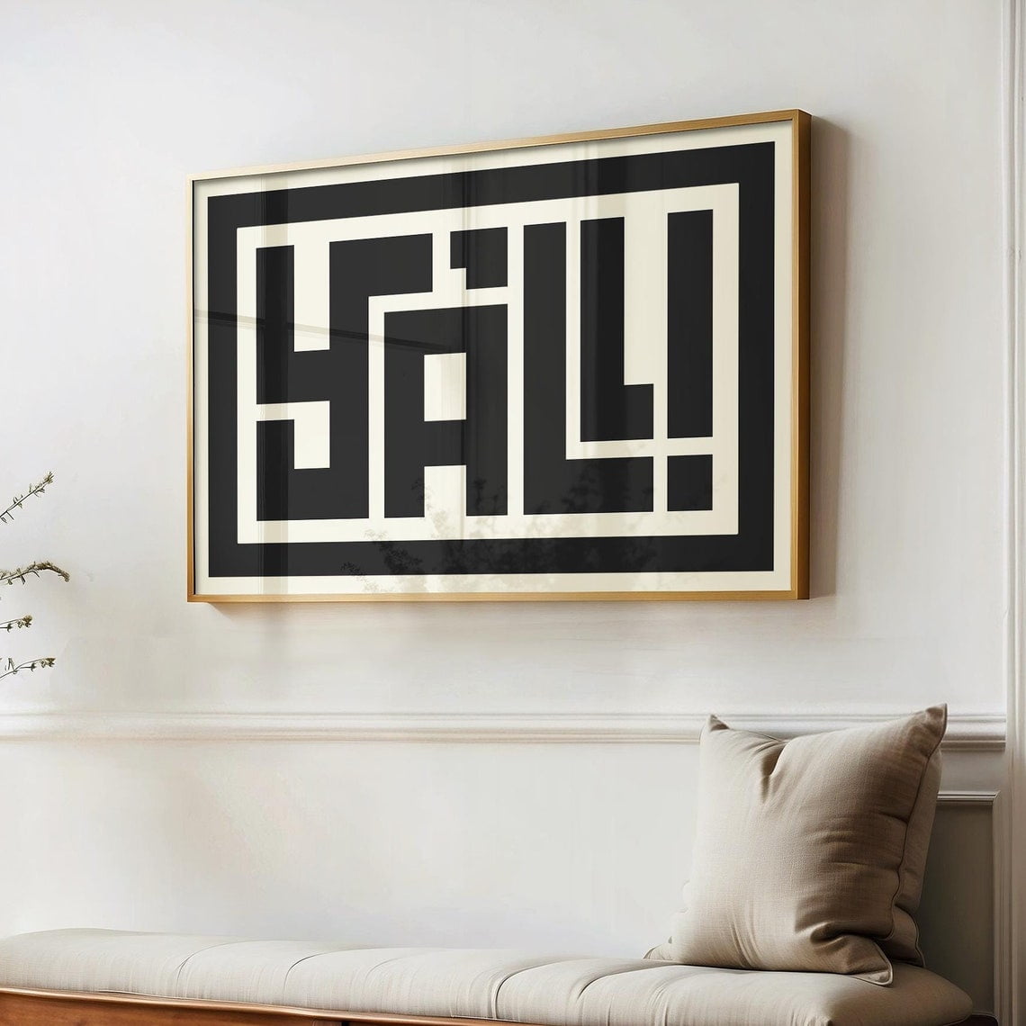 Y'All Typography Print - Modern Rustic Southern Wall Art - Bold ...