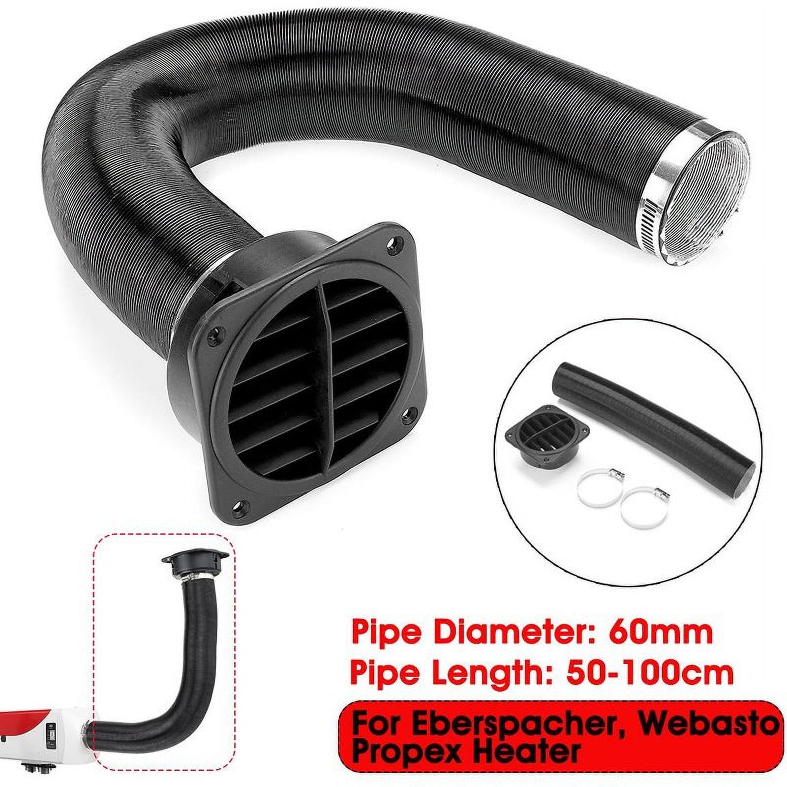 Y Branch Warm Air Outlet, Diesel Heater Exhaust Pipe Offers Easy ...