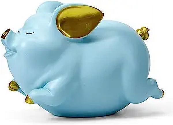 Y.Byani Piggy Bank Coin Bank Pig Statue Gifts Polyresin Home Decor Arts ...