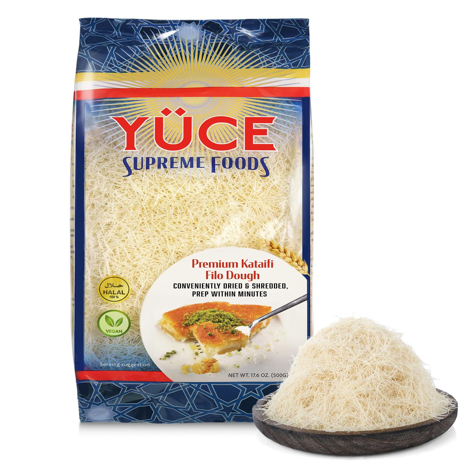 YÜCE Supreme Foods Kataifi SSF20 Shredded Fillo Dough (17.6 oz ...