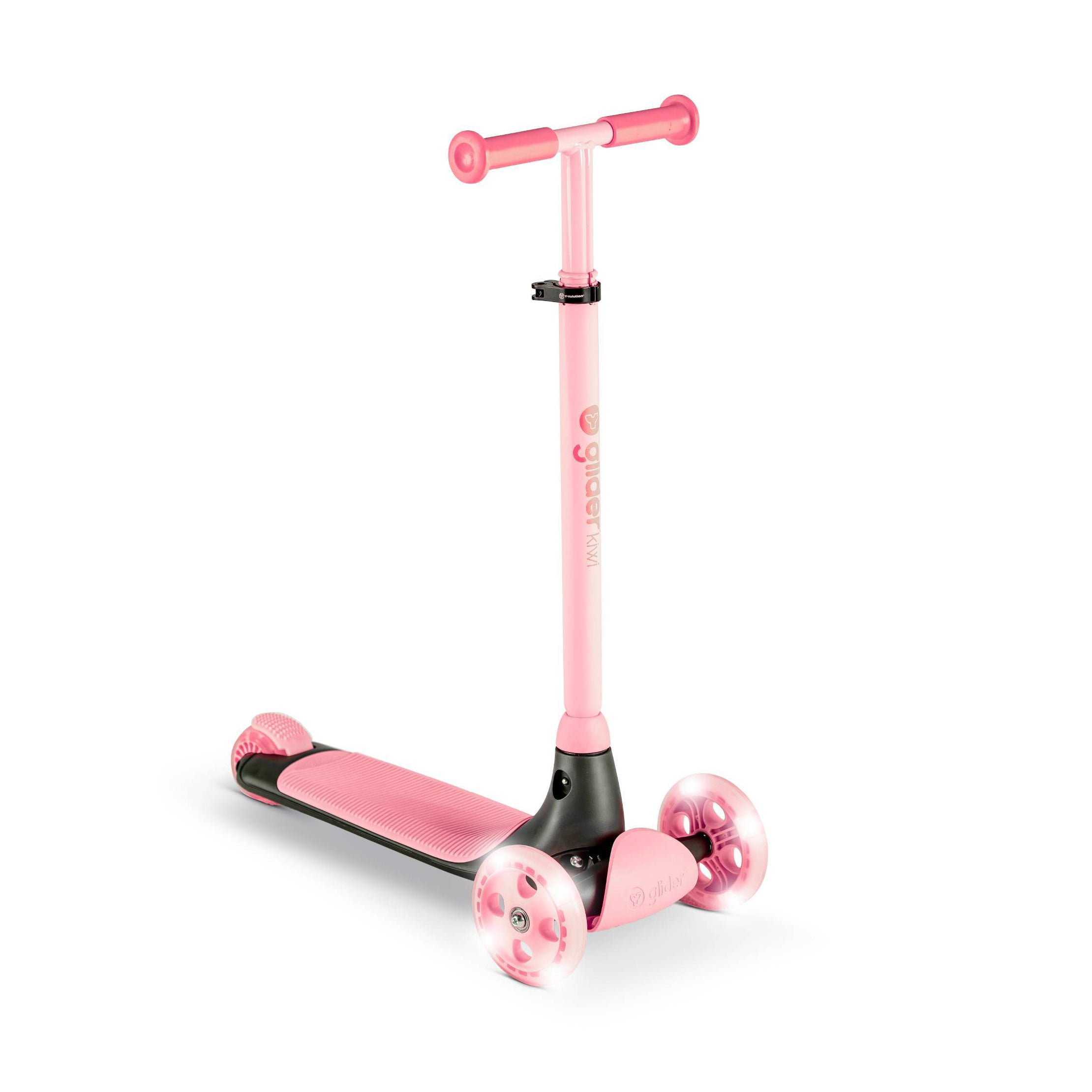 Y Glider Kiwi 3 Wheel Kick Scooter with Light-Up Wheels - Pink ...
