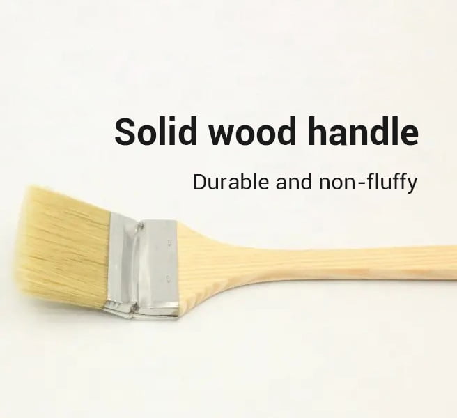 Y H M Set Of 5 Angle Radiator Paint Brushes Long Wooden Handle ...