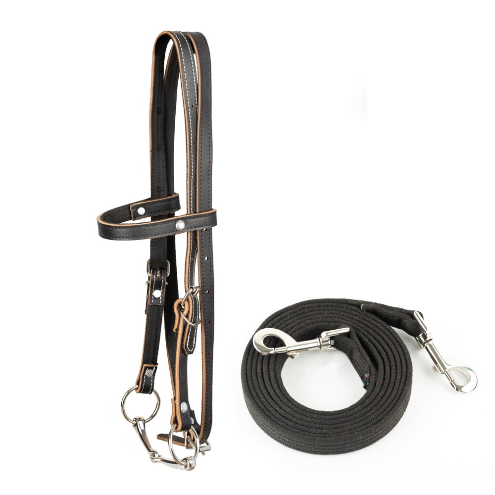 Y.J TAILS Leather Horse Bridle, Adjustable Western Browband Bridles for Horses with Bits and ...