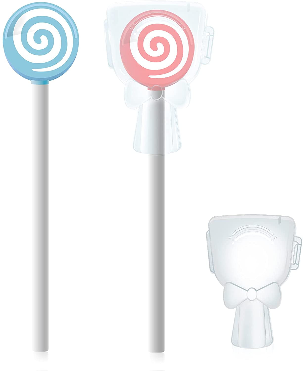 Y-Kelin Kids Tongue Scraper Set, Lollipop Shape Soft Silicone 2 Pack ...