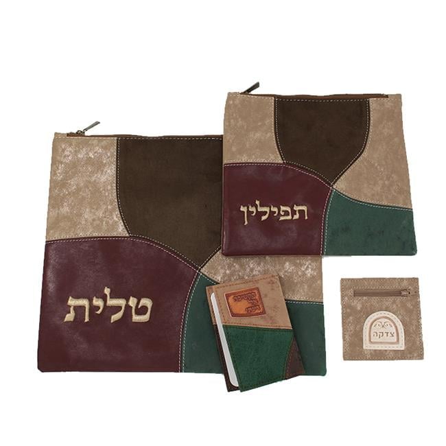 Y Leather 49407 Patchwork with Siddur & Tzedakah Tallit & Tefillin Bag ...