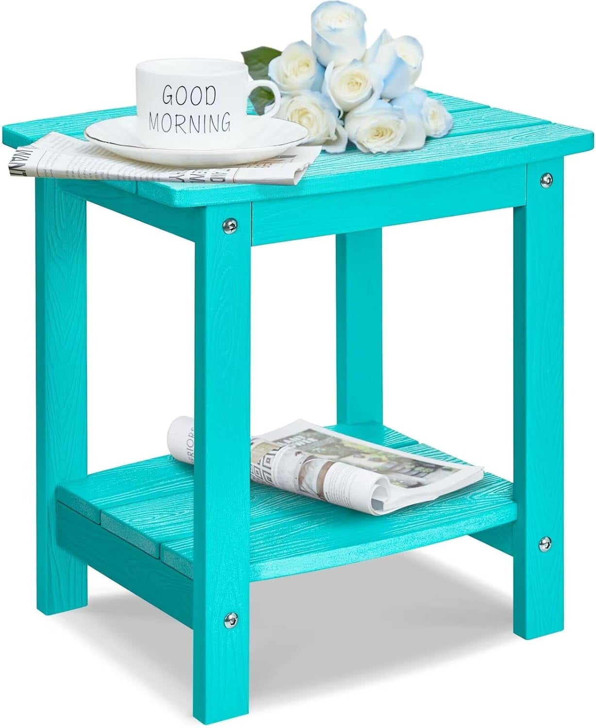 Y&M Outdoor Side Table, HIPS Adirondack Small Double Layer Table ...