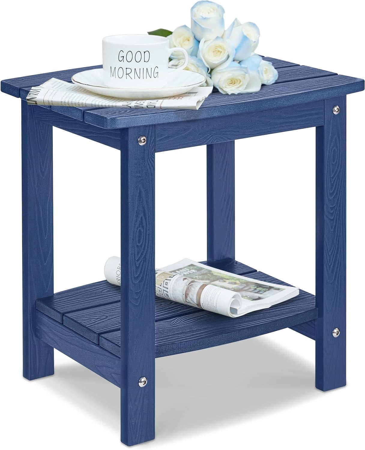 Y&M Outdoor Side Table, HIPS Adirondack Small Double Layer Table ...