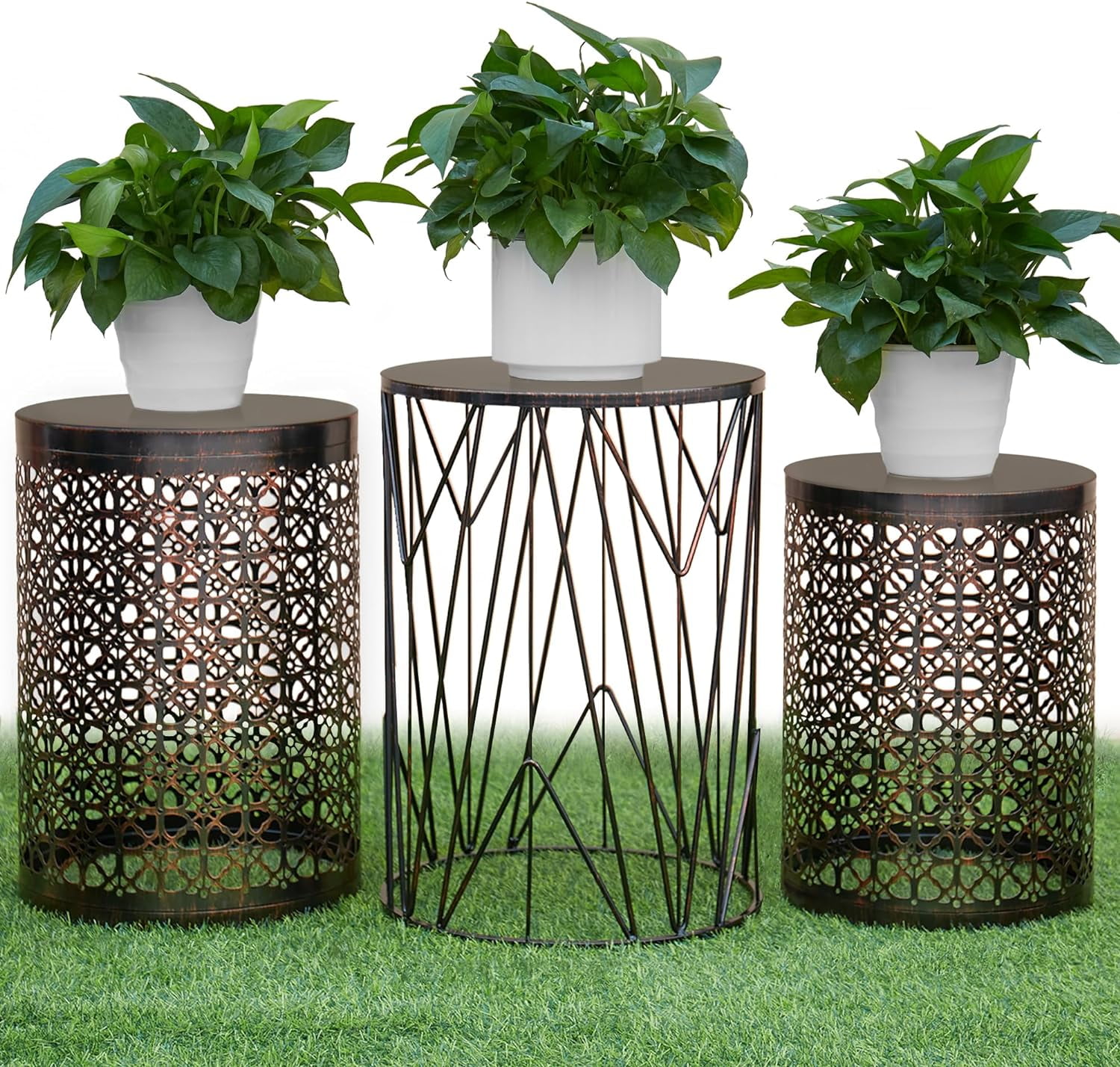 Y&M Set of 3 Stacking Coffee Table Side Table, for Living Room,Indoor ...