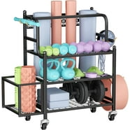 jicheng Yoga Mat Storage Rack Cart Dumbbell Rack for Dumbbells Yoga ...