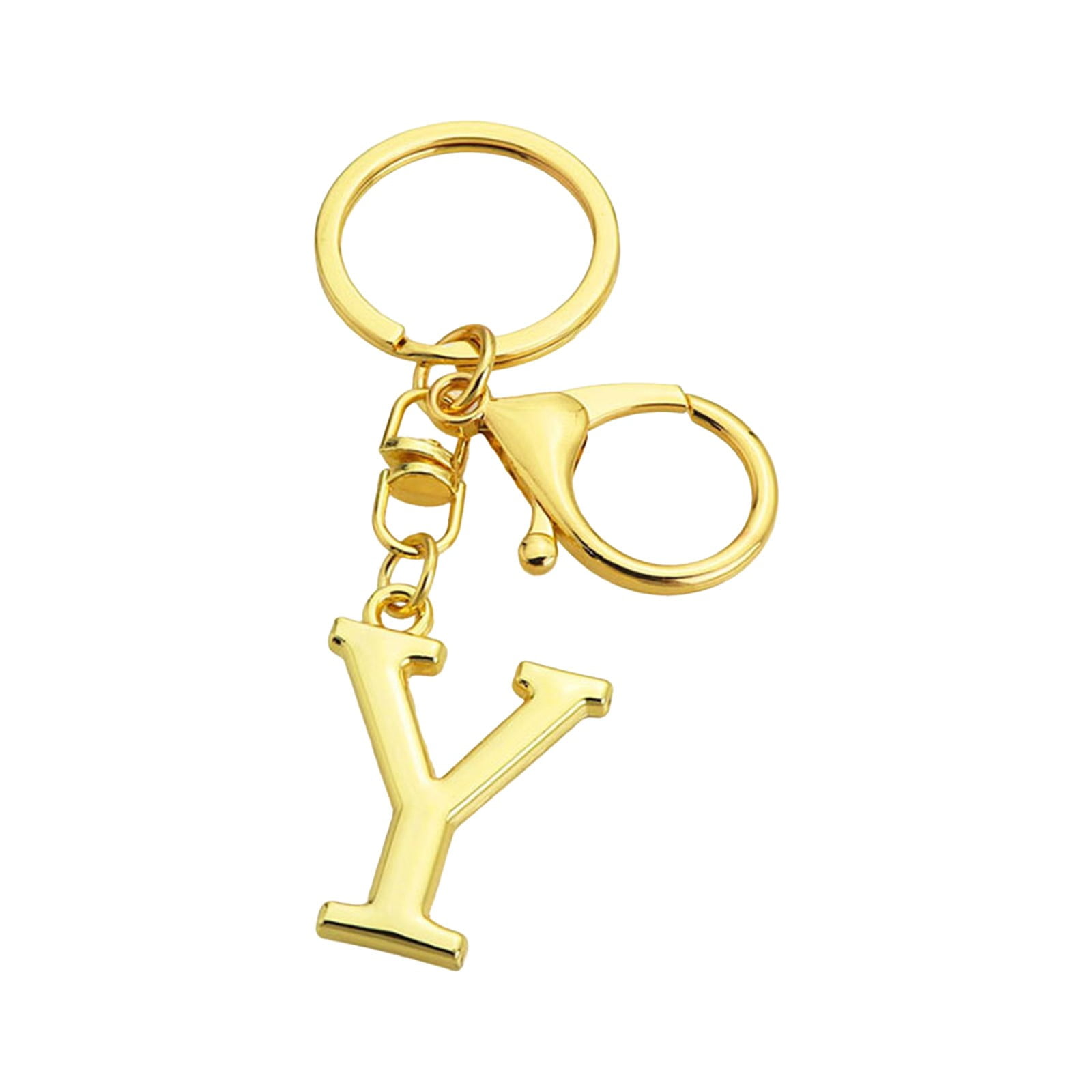 Y Metal Alphabet Keychain Initial Letter Key Chain For Keys Bag Charm ...