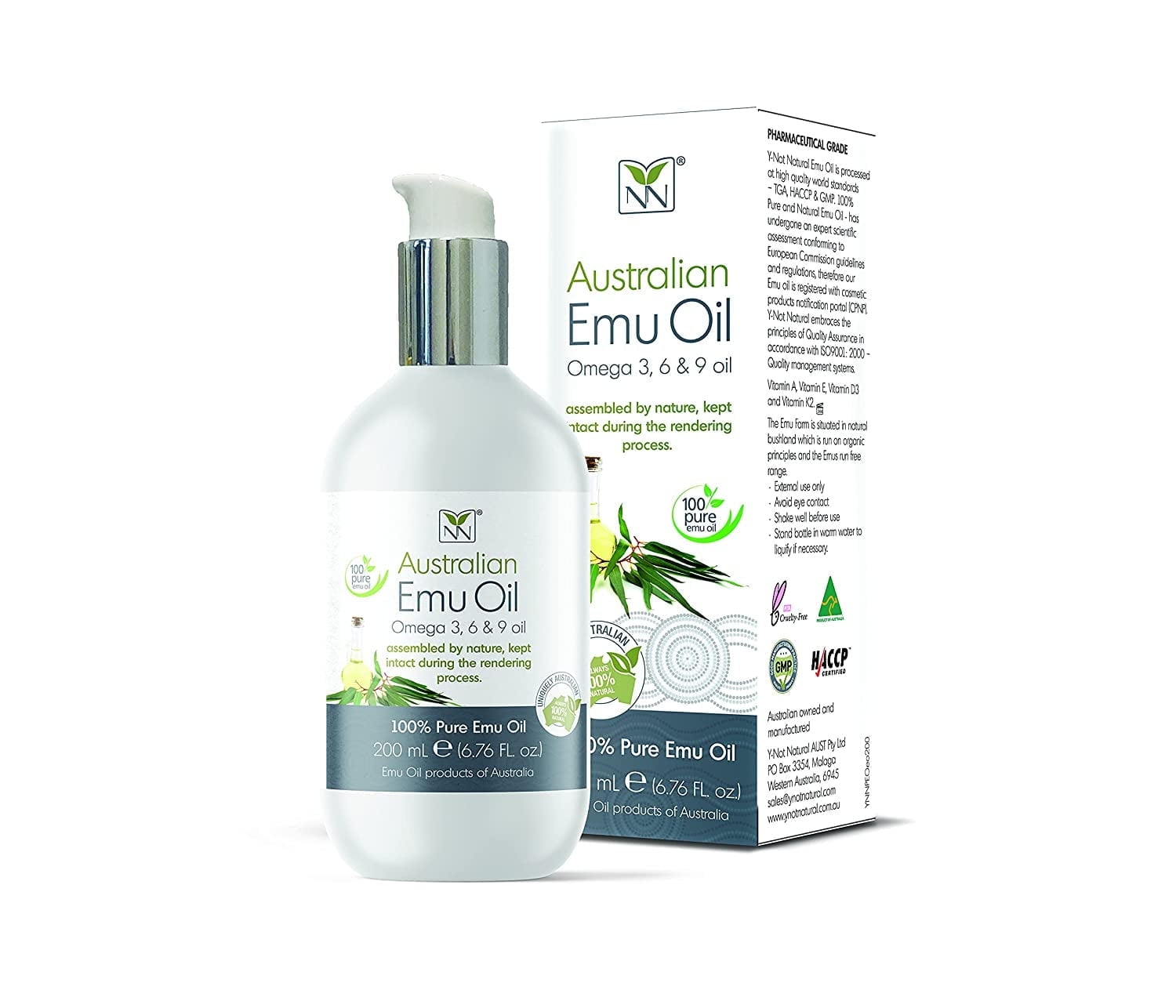 Y-Not Natural Ultra Pure Australian Emu Oil - Luxury, Hospital Grade ...